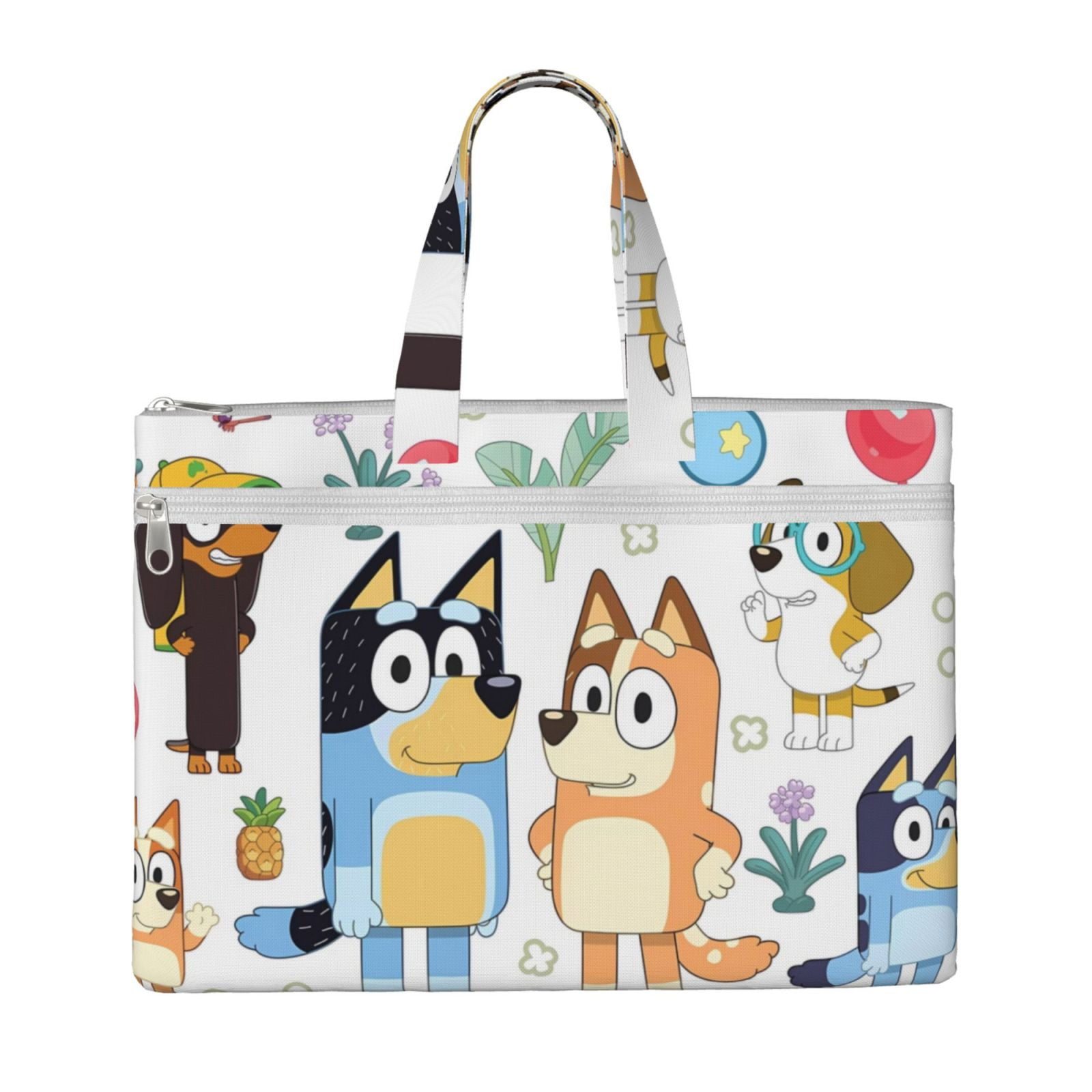 Saiise Bluey Print Zipper Document File Bag Pouch with Handle ...