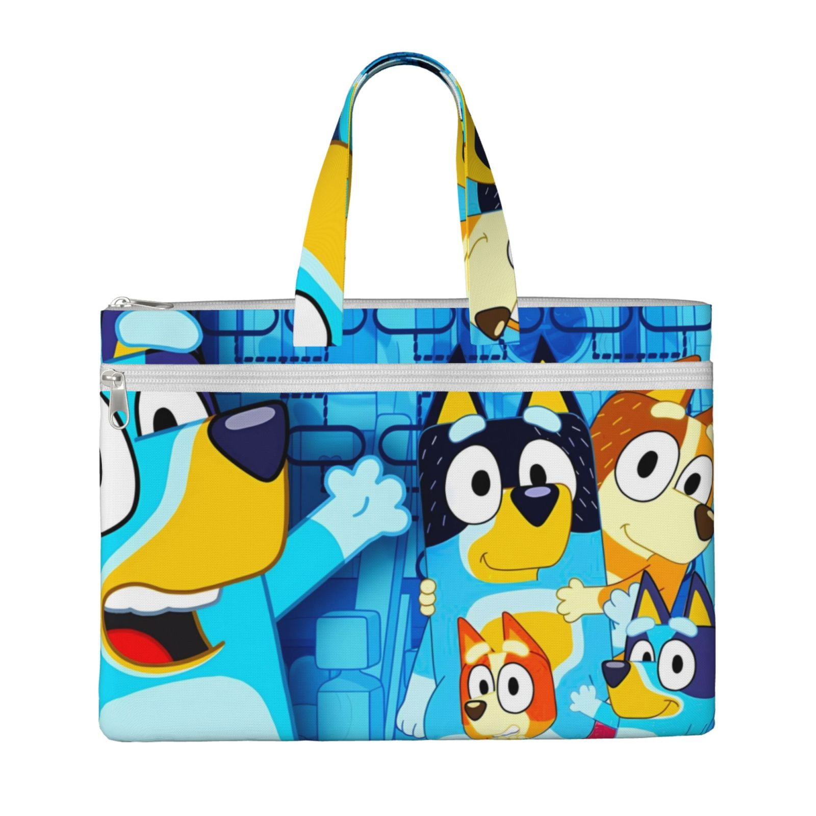Saiise Bluey Print Zipper Document File Bag Pouch with Handle ...