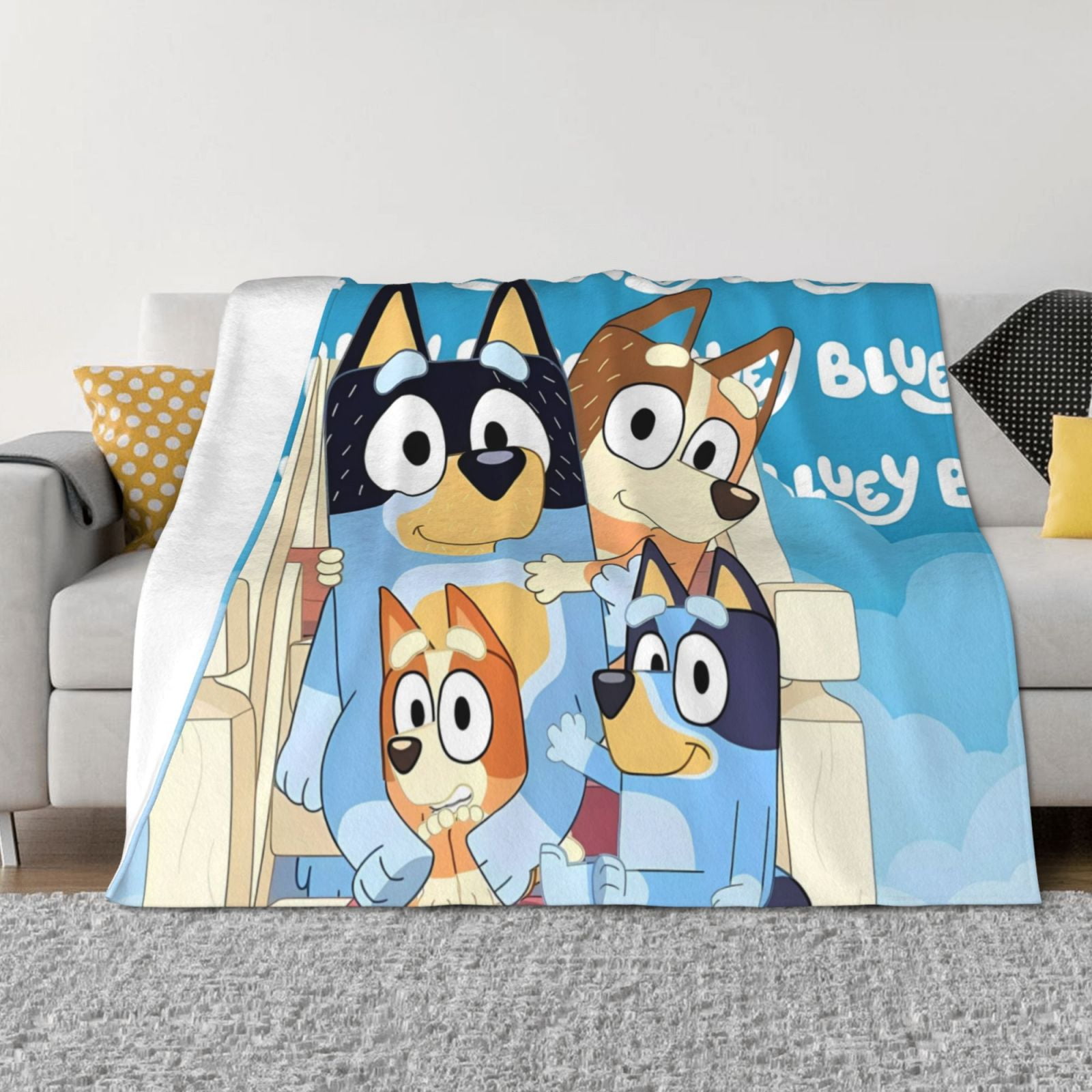 Saiise Bluey Throw Blanket 40"x30" ,Soft Lightweight Cozy All Season ...