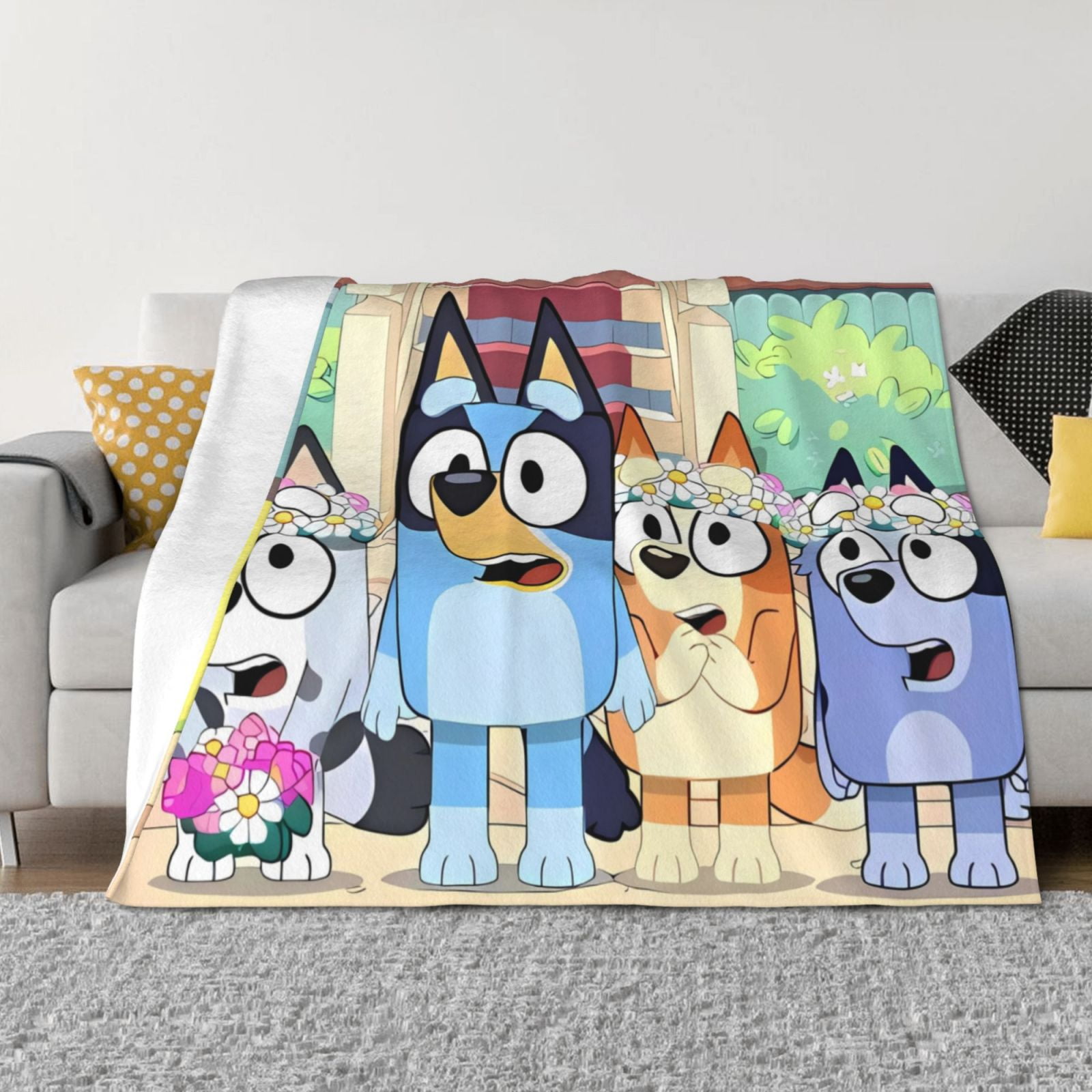 Saiise Bluey Throw Blanket 50"x40" ,Soft Lightweight Cozy All Season ...