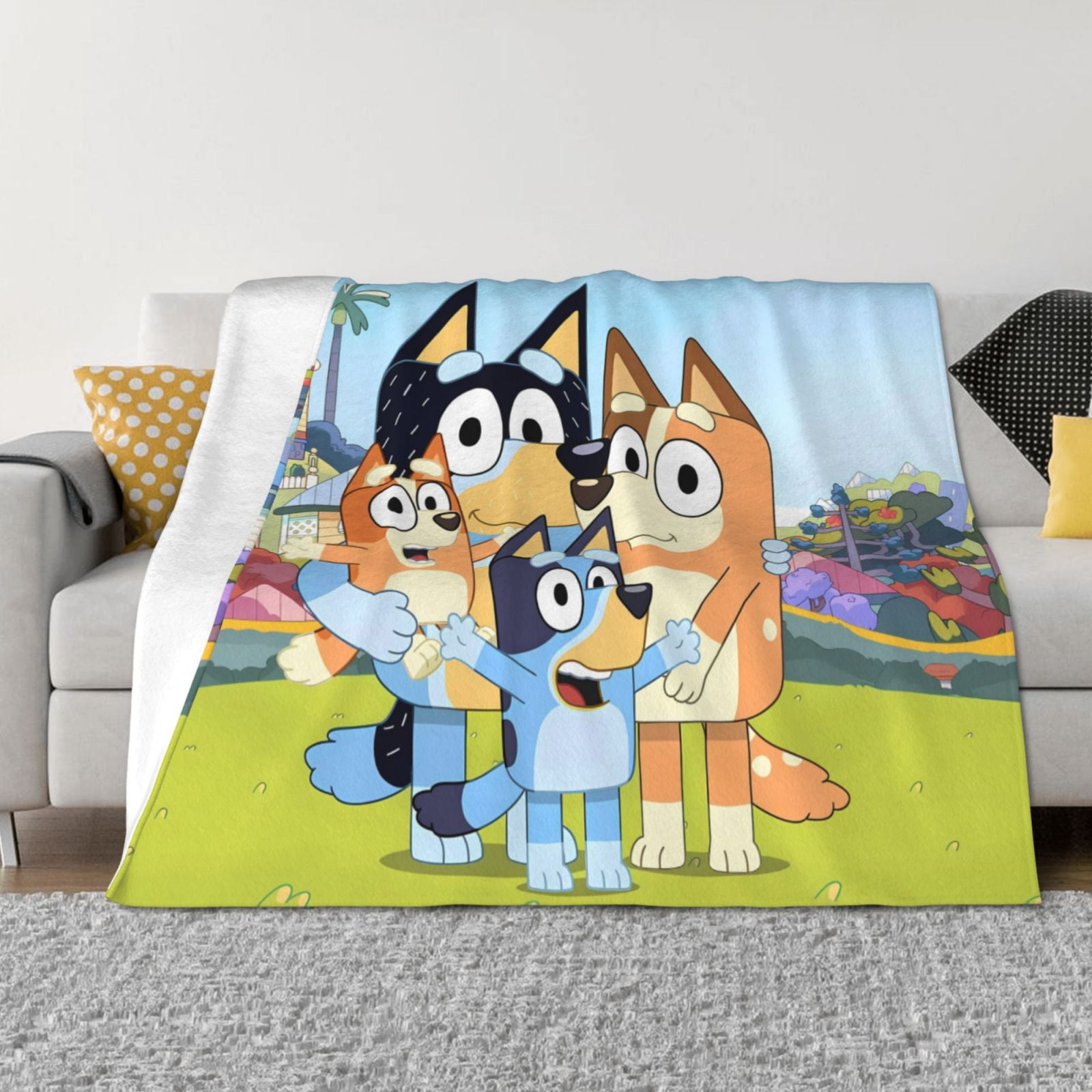 Saiise Bluey Throw Blanket 60"x50" ,Soft Lightweight Cozy All Season ...