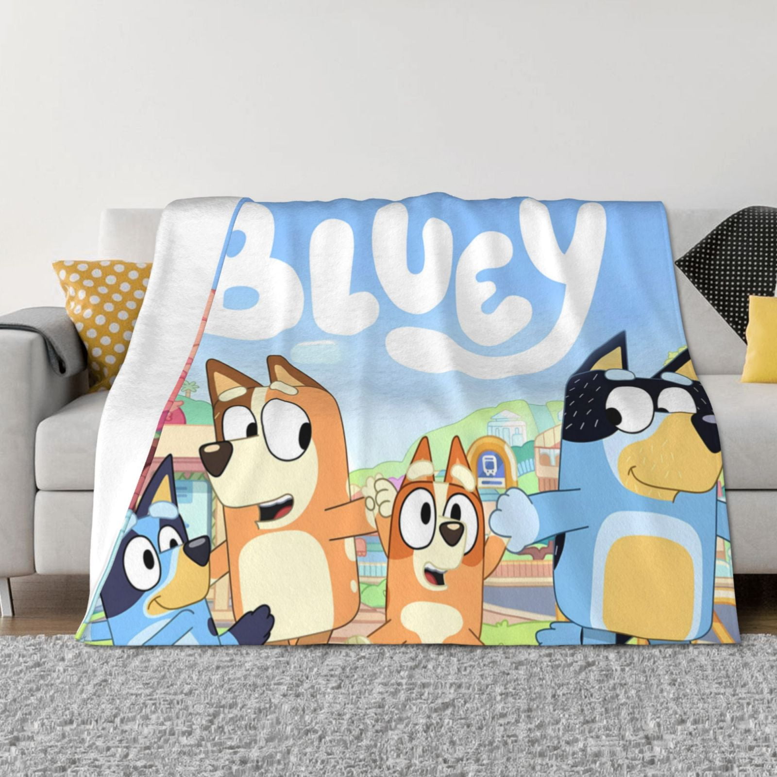 Saiise Bluey Throw Blanket 80"x60" ,Soft Lightweight Cozy All Season ...