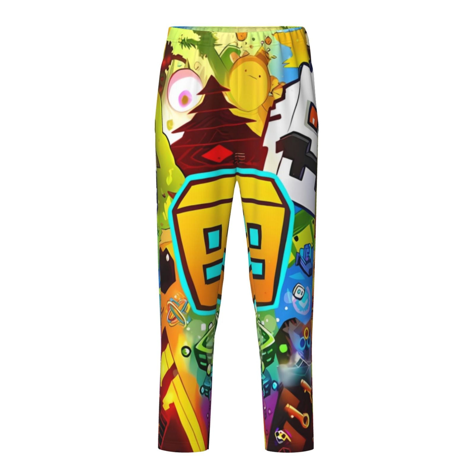 Saiise Boys Girls Pajama Pants Soft PJ Bottoms for Kids Geometry Dash ...