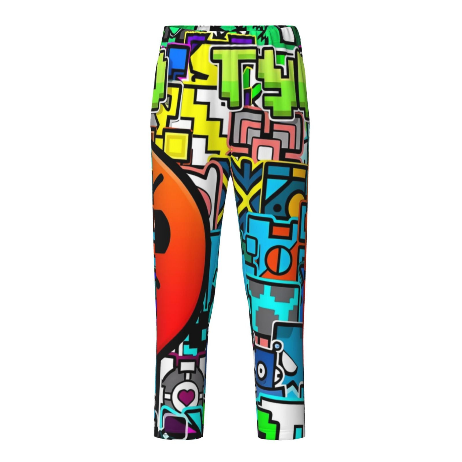 Saiise Boys Girls Pajama Pants Soft PJ Bottoms for Kids Geometry Dash ...
