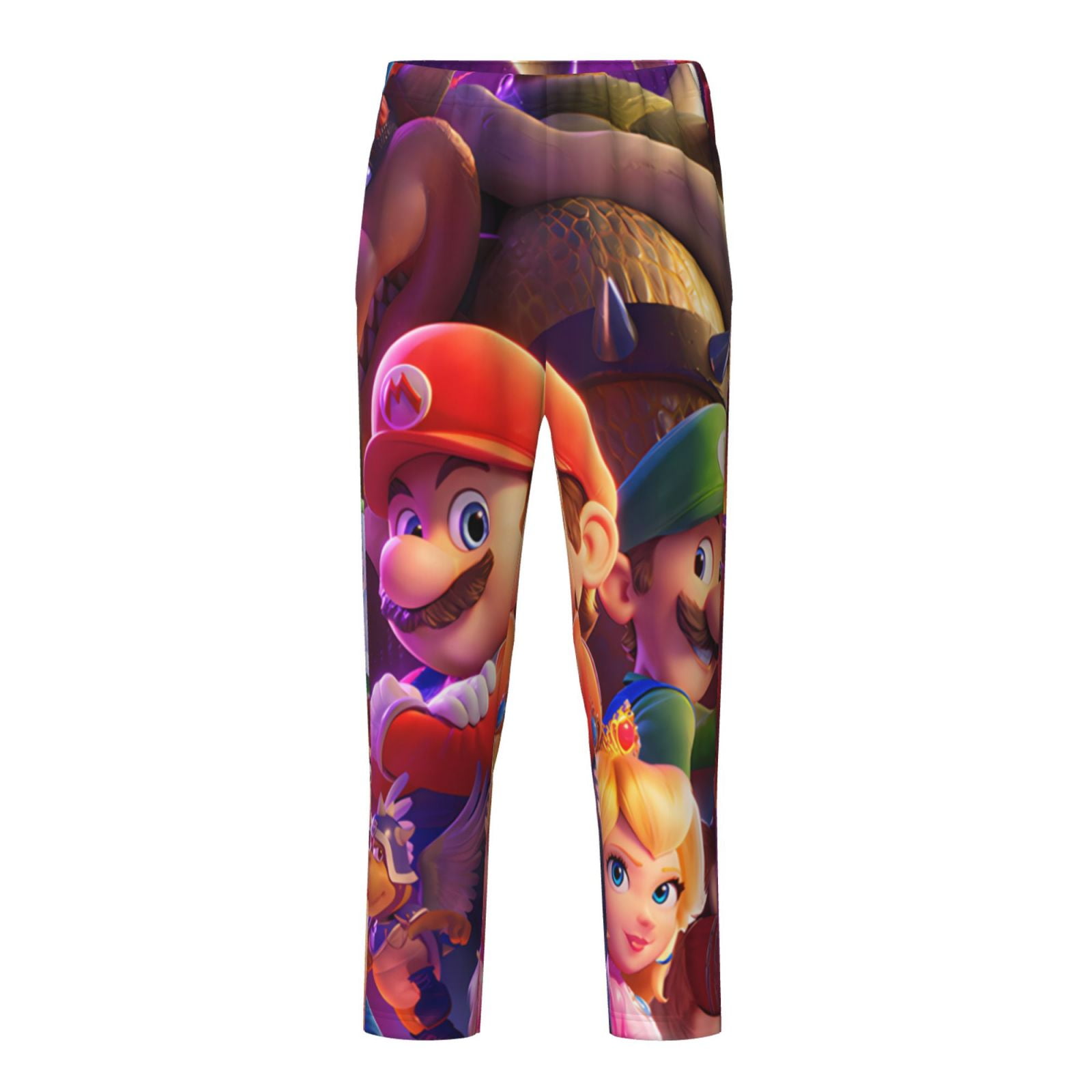 Saiise Boys Girls Pajama Pants Soft PJ Bottoms for Kids Mario Print ...