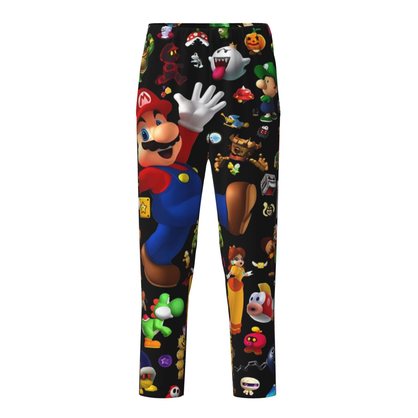 Saiise Boys Girls Pajama Pants Soft PJ Bottoms for Kids Mario Print ...