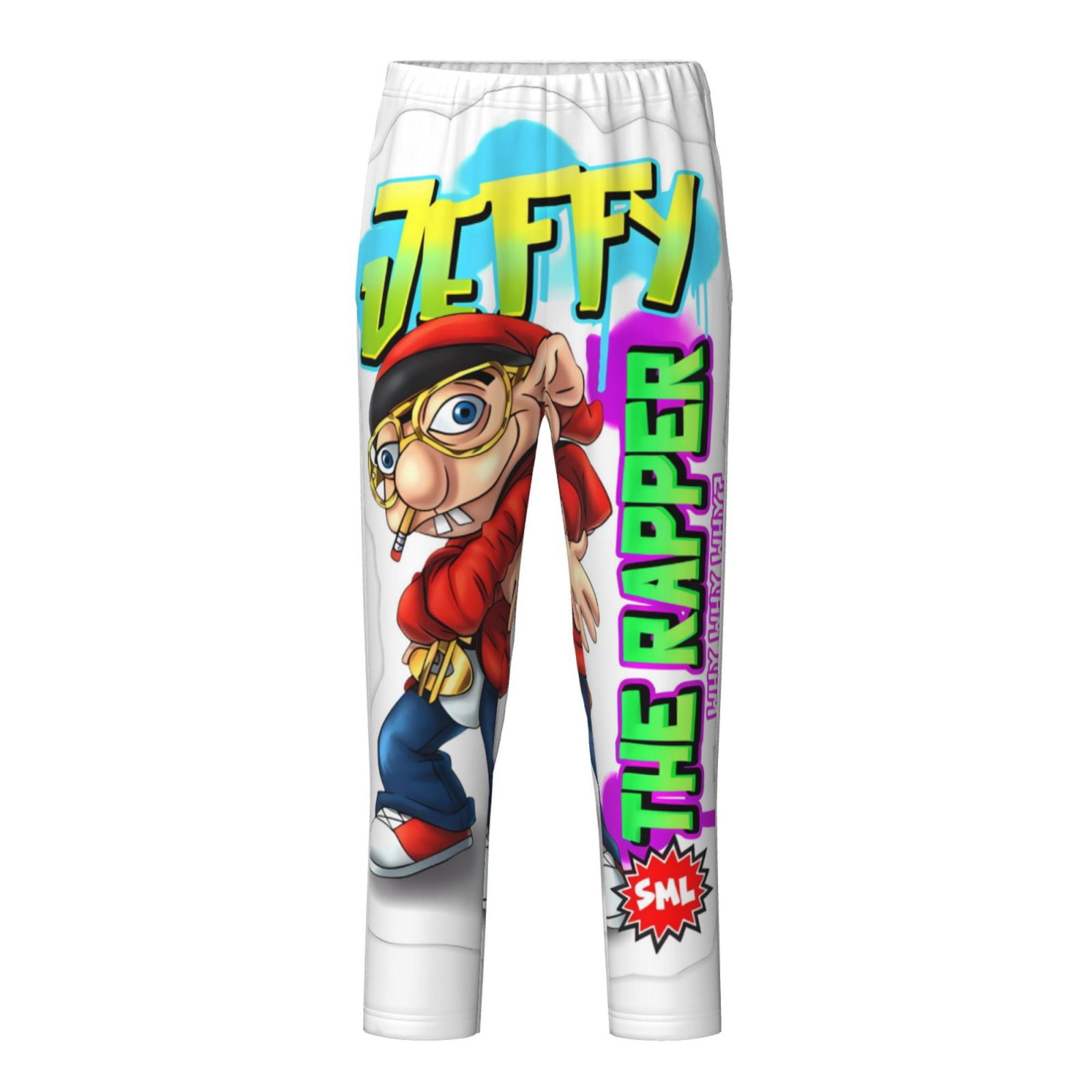 Saiise Boys Girls Pajama Pants Soft PJ Bottoms for Kids Sml Jeffy Print ...