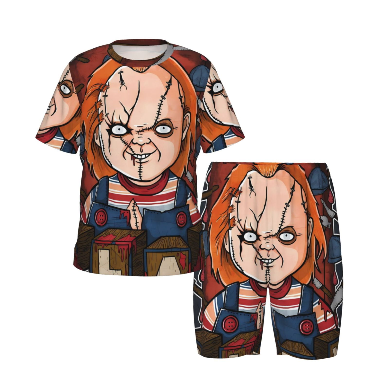 Saiise Chucky Ap 2-Piece Cozy Pamas For Little/Big Childern Short Sleeves Cool PJs Set Kid 2 ...