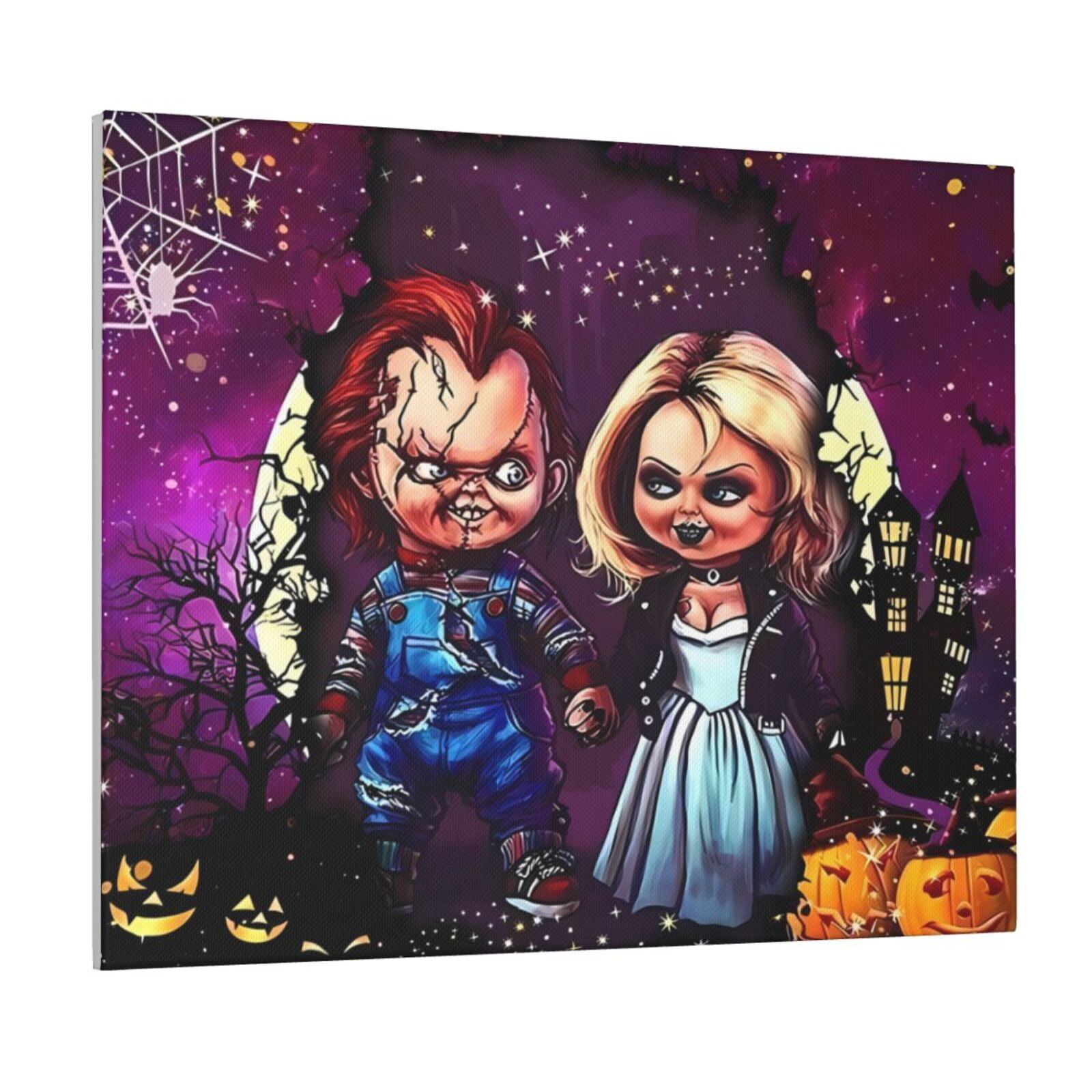 Saiise Chucky Frameless Canvas Wall Art - Abstract Modern Artwork for ...