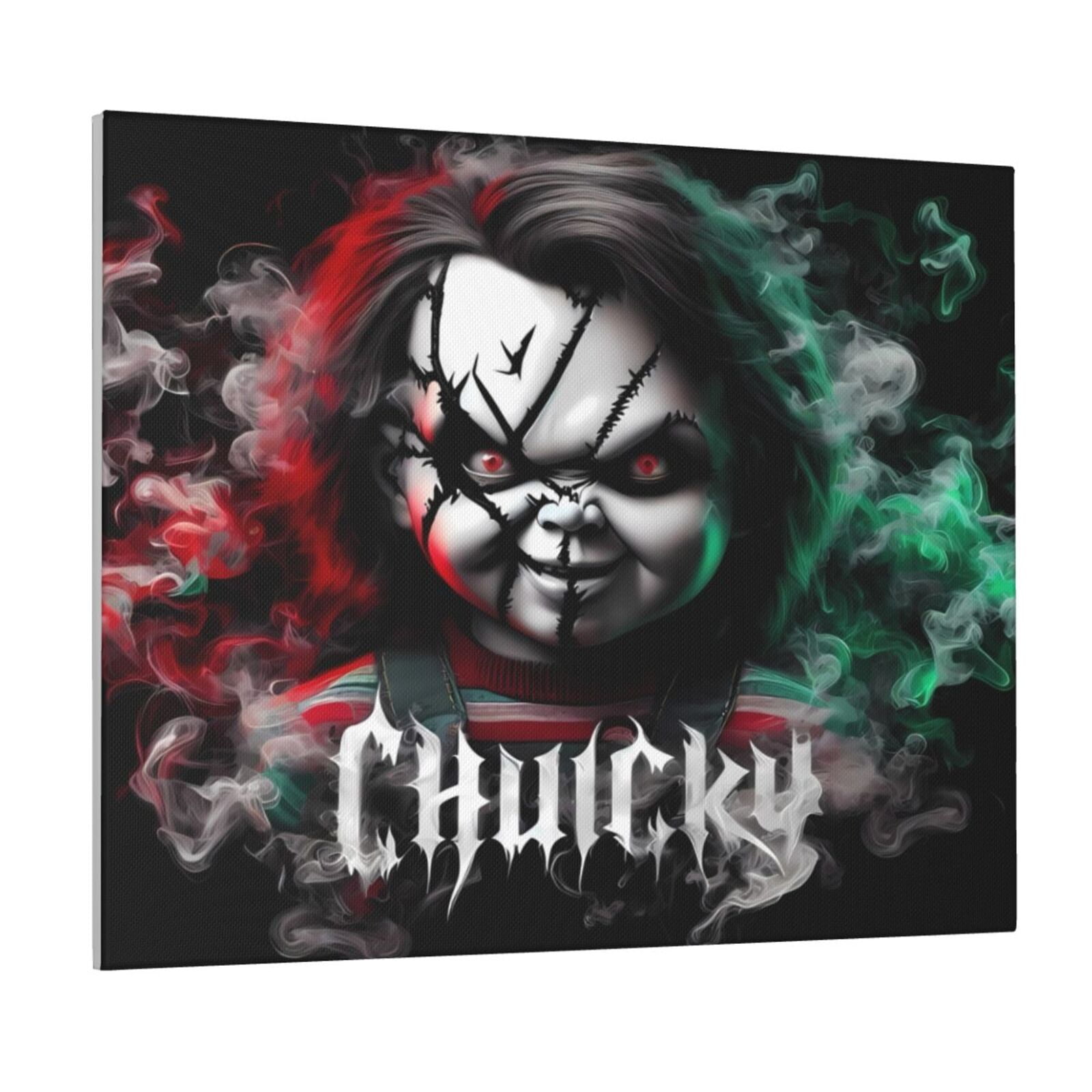 Saiise Chucky Frameless Canvas Wall Art - Abstract Modern Artwork for ...