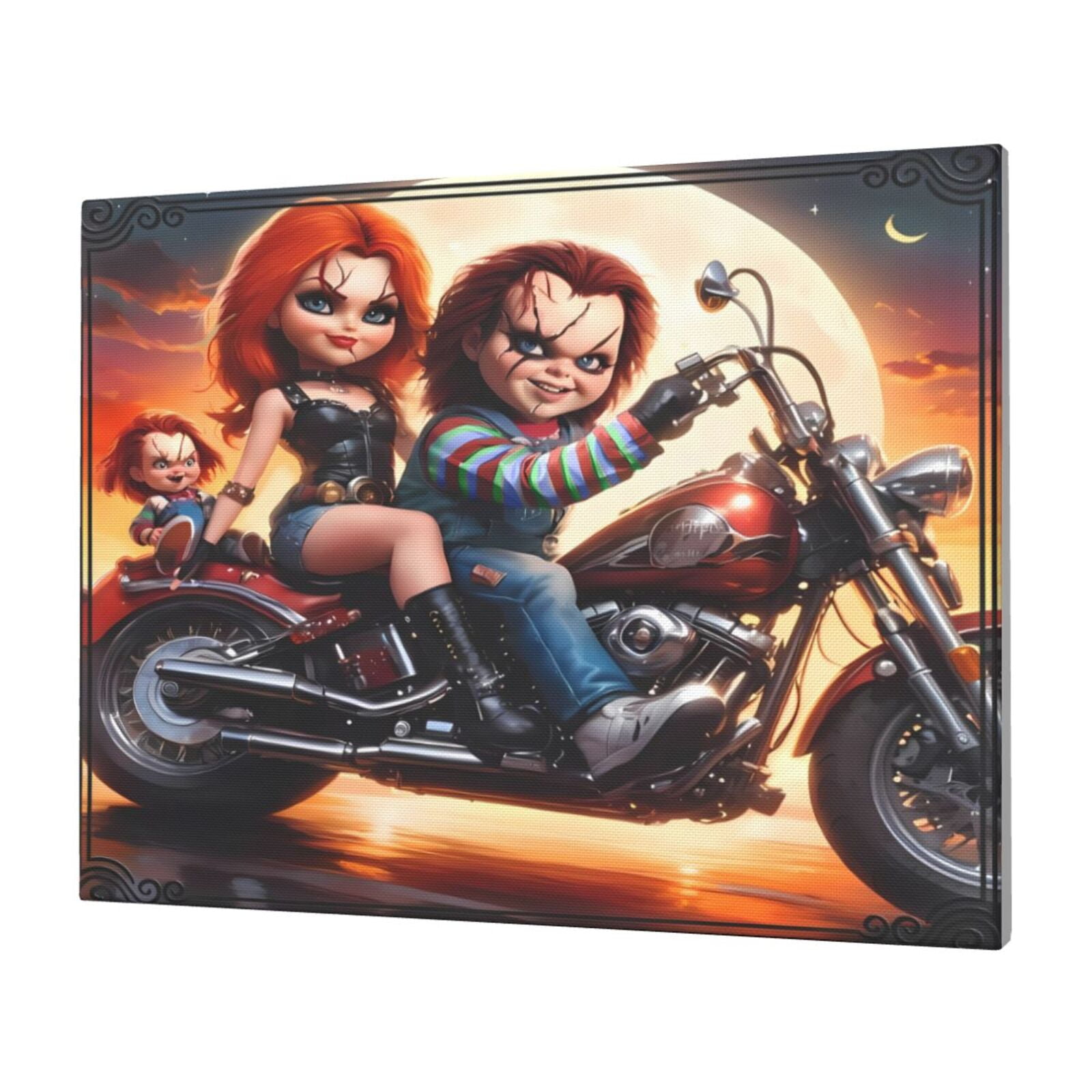 Saiise Chucky Frameless Canvas Wall Art - Contemporary Abstract Artwork ...