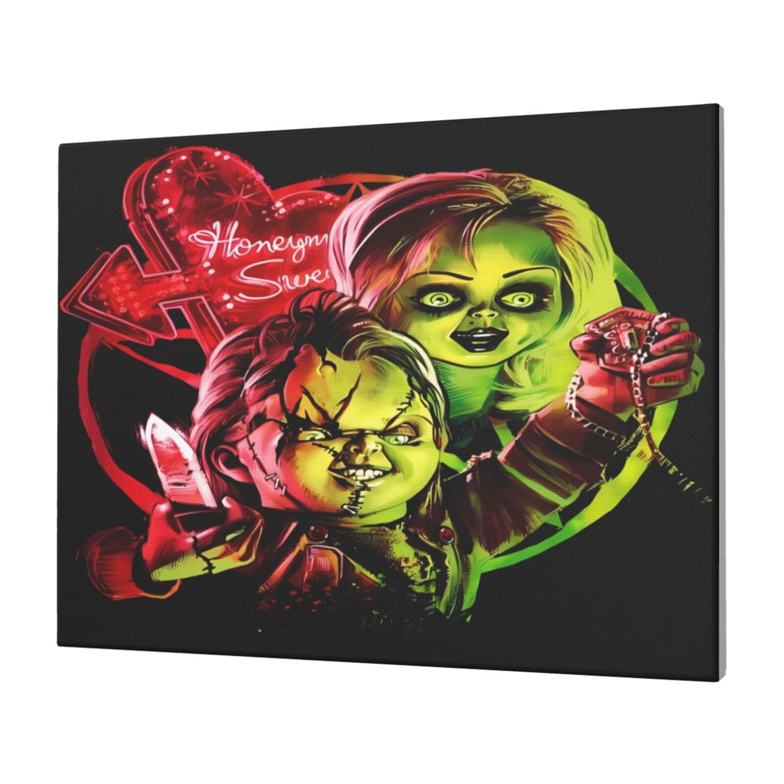 Saiise Chucky Frameless Canvas Wall Art - Contemporary Abstract Artwork ...