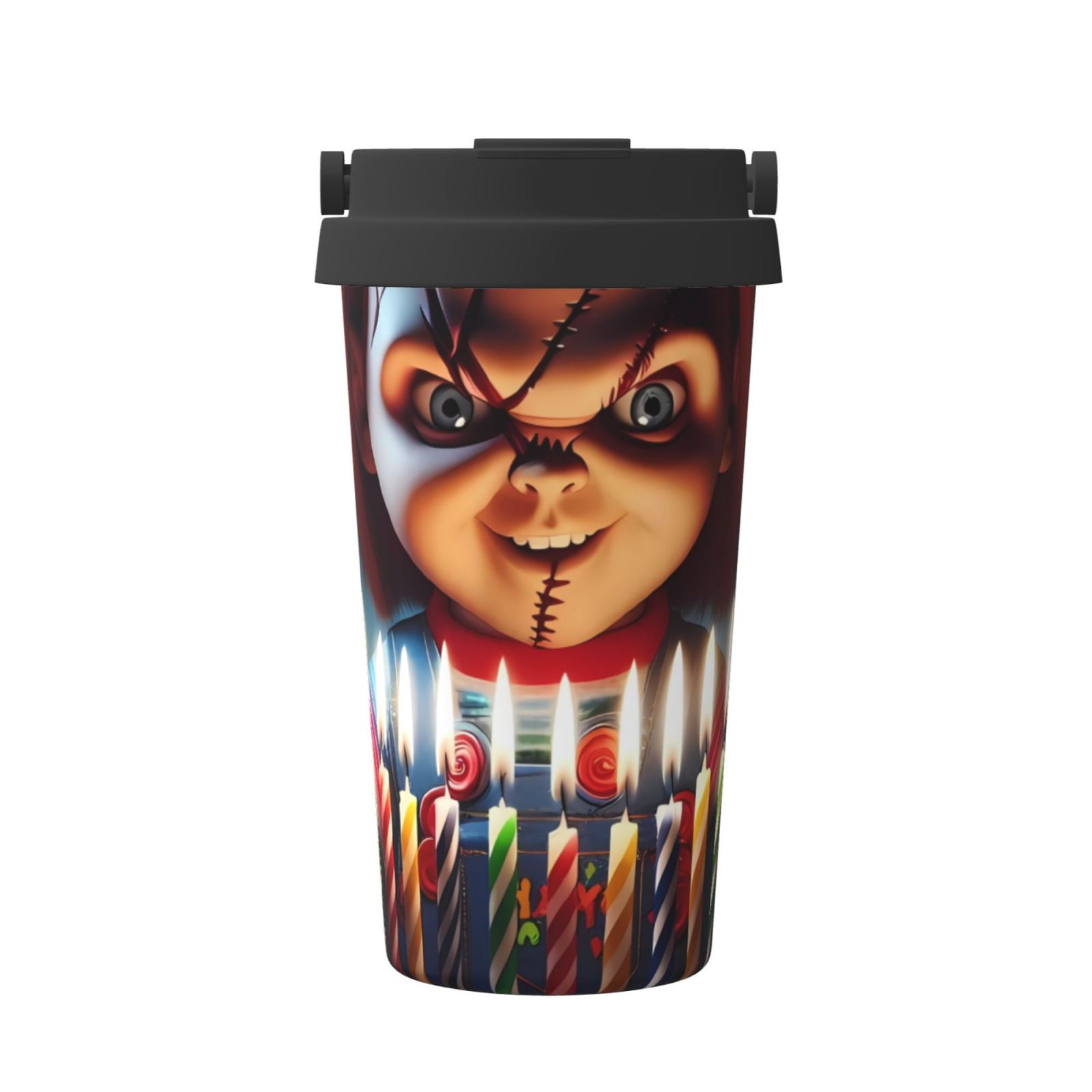 Saiise Chucky Print Travel Coffee Mug 16oz,Insulated Coffee Mug to Go ...