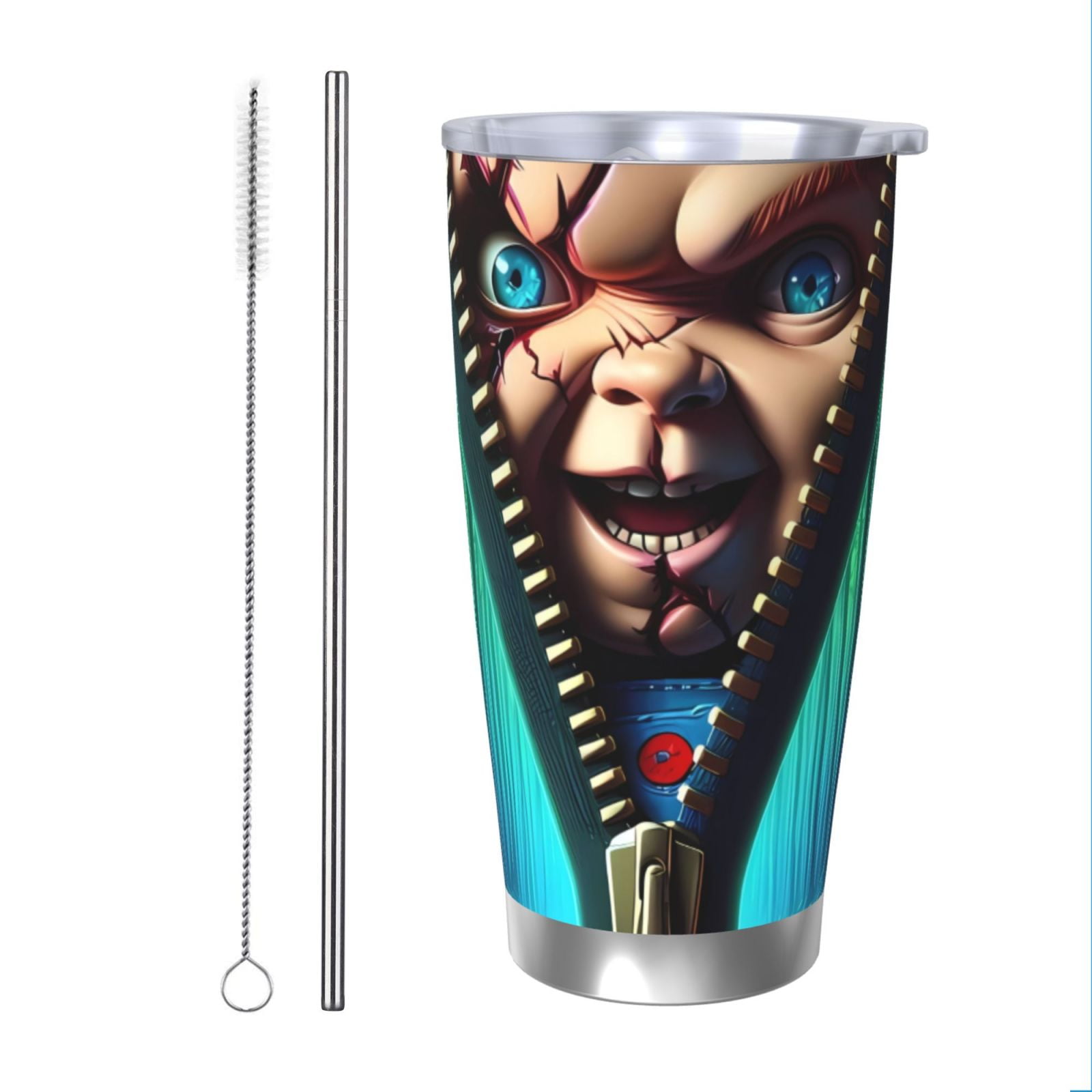Saiise Chucky Print Tumbler 20 Oz Stainless Steel Vacuum Insulated with ...