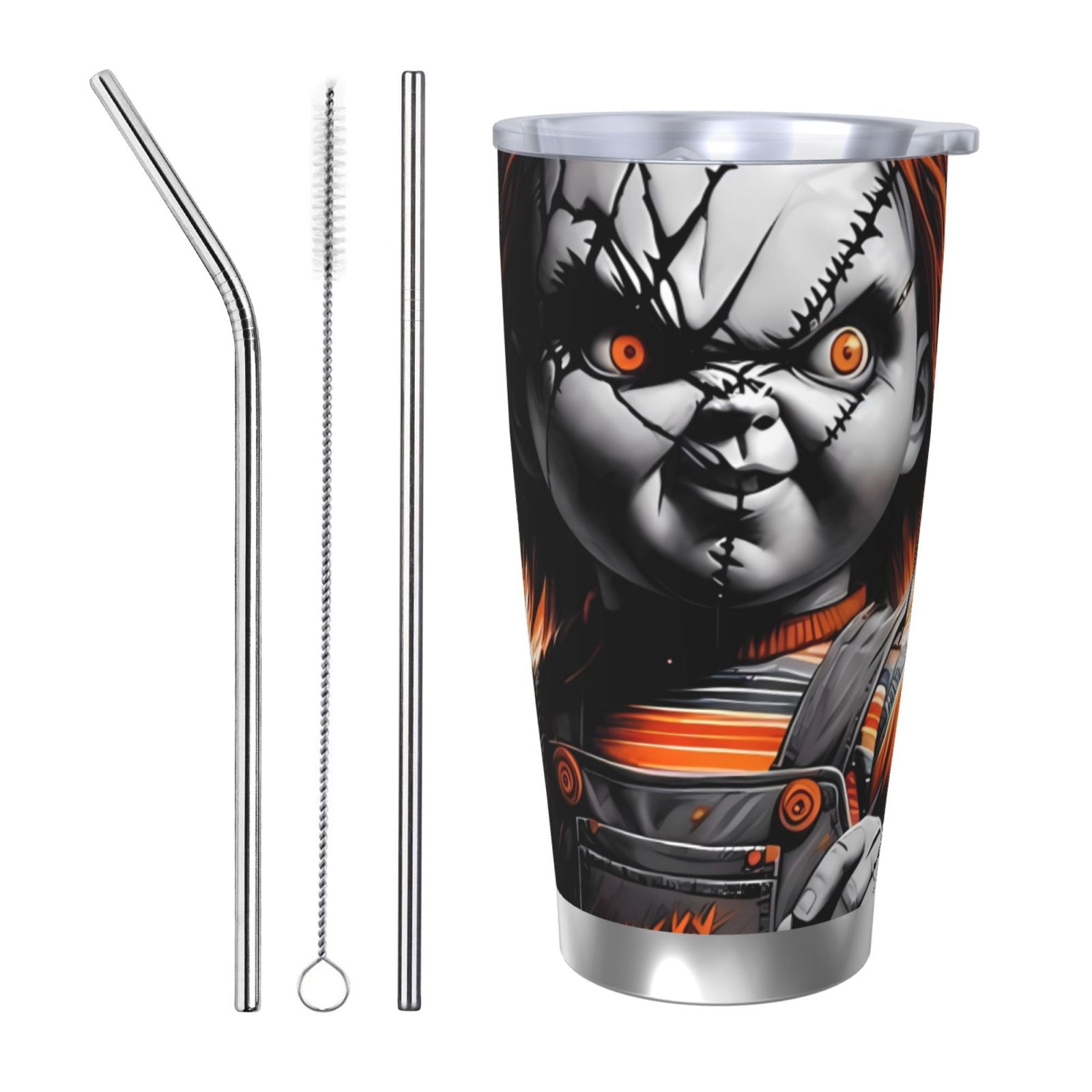 Saiise Chucky Print Tumbler 20 Oz Stainless Steel Vacuum Insulated with ...