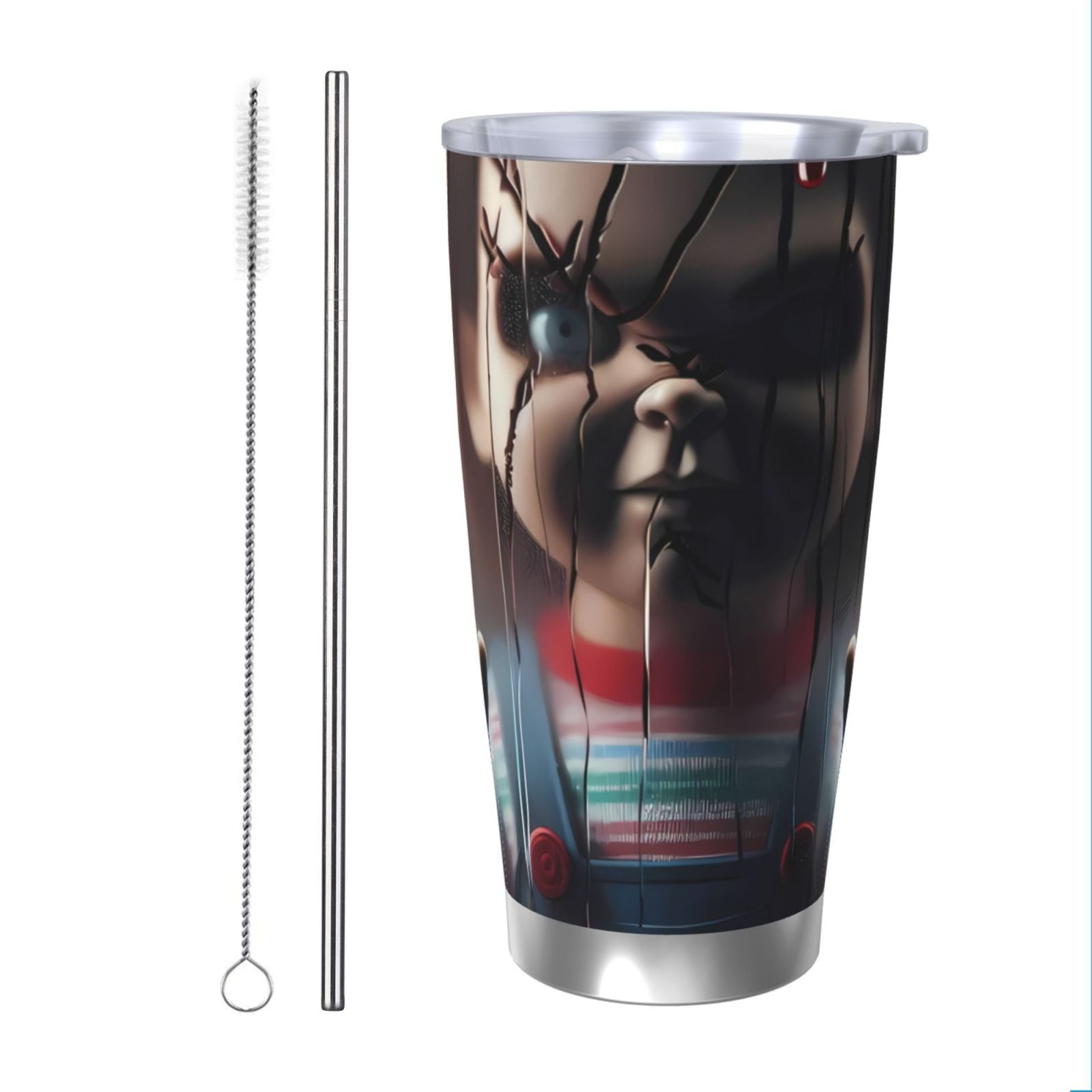 Saiise Chucky Print Tumbler 20 Oz Stainless Steel Vacuum Insulated with ...