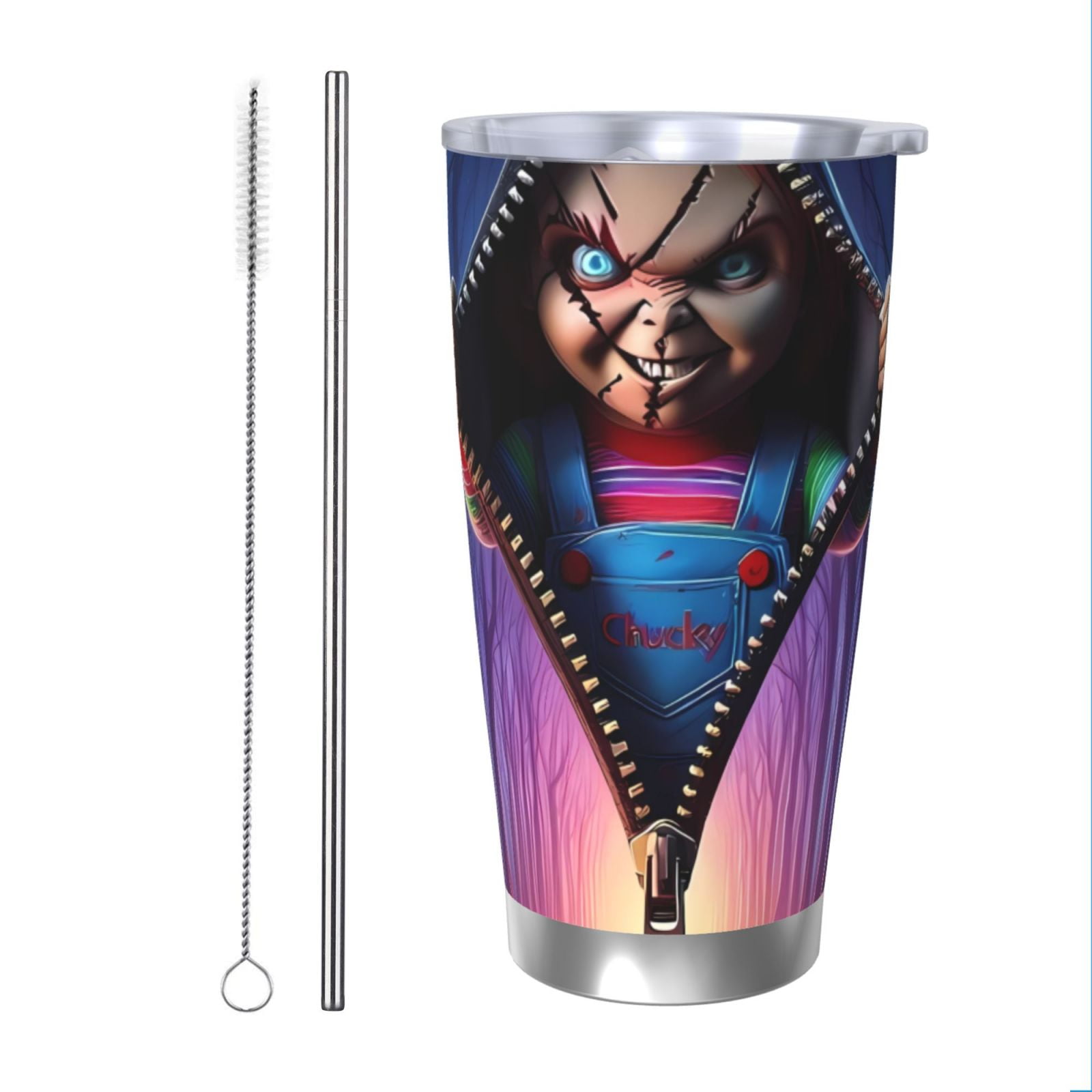 Saiise Chucky Print Tumbler 20 Oz Stainless Steel Vacuum Insulated with ...