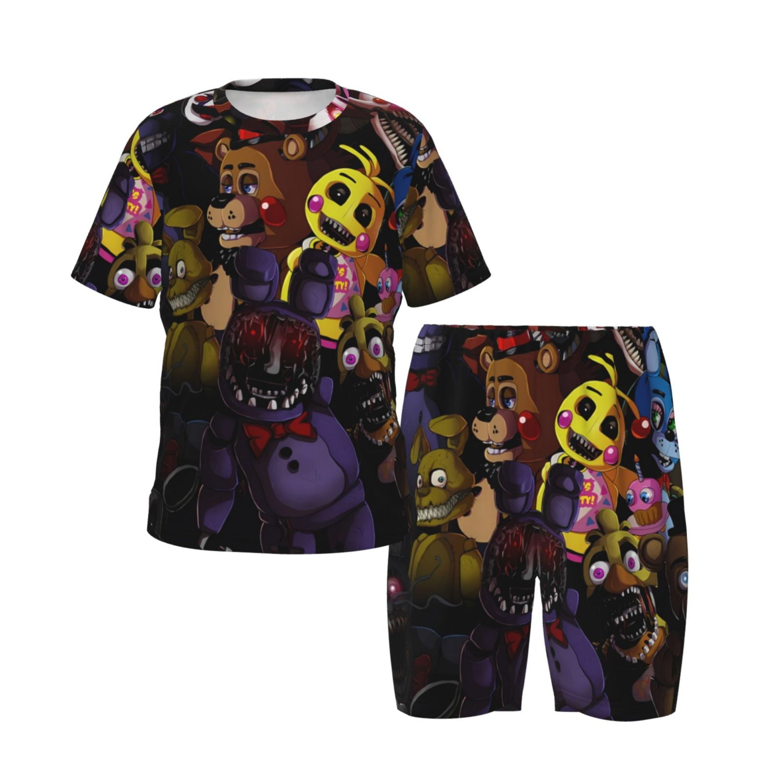 Saiise Five Nights At Freddy'S 2-Piece Cozy Pajamas For Little/Big ...