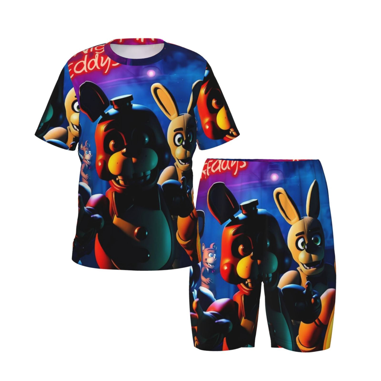 Saiise Five Nights At Freddy'S 2-Piece Cozy Pajamas For Little/Big ...