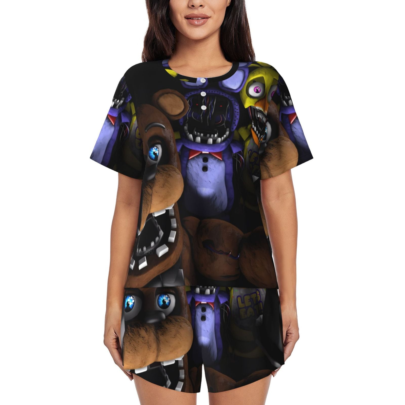 Saiise Five Nights At Freddy'S Pajamas Sets for Women Soft Short ...