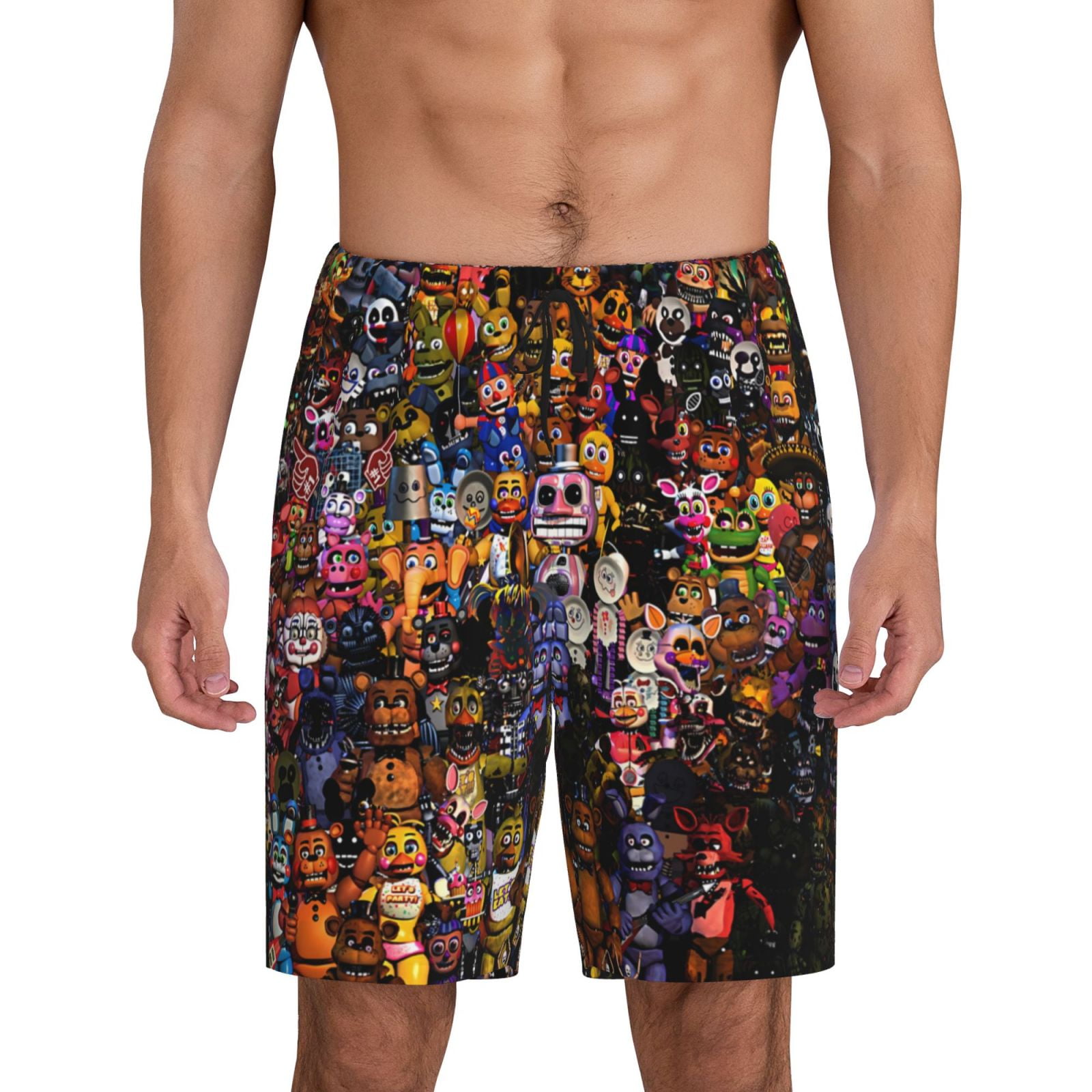 Saiise Five Nights At Freddy'S Pattern Pajama Shorts Mens Pajama ...