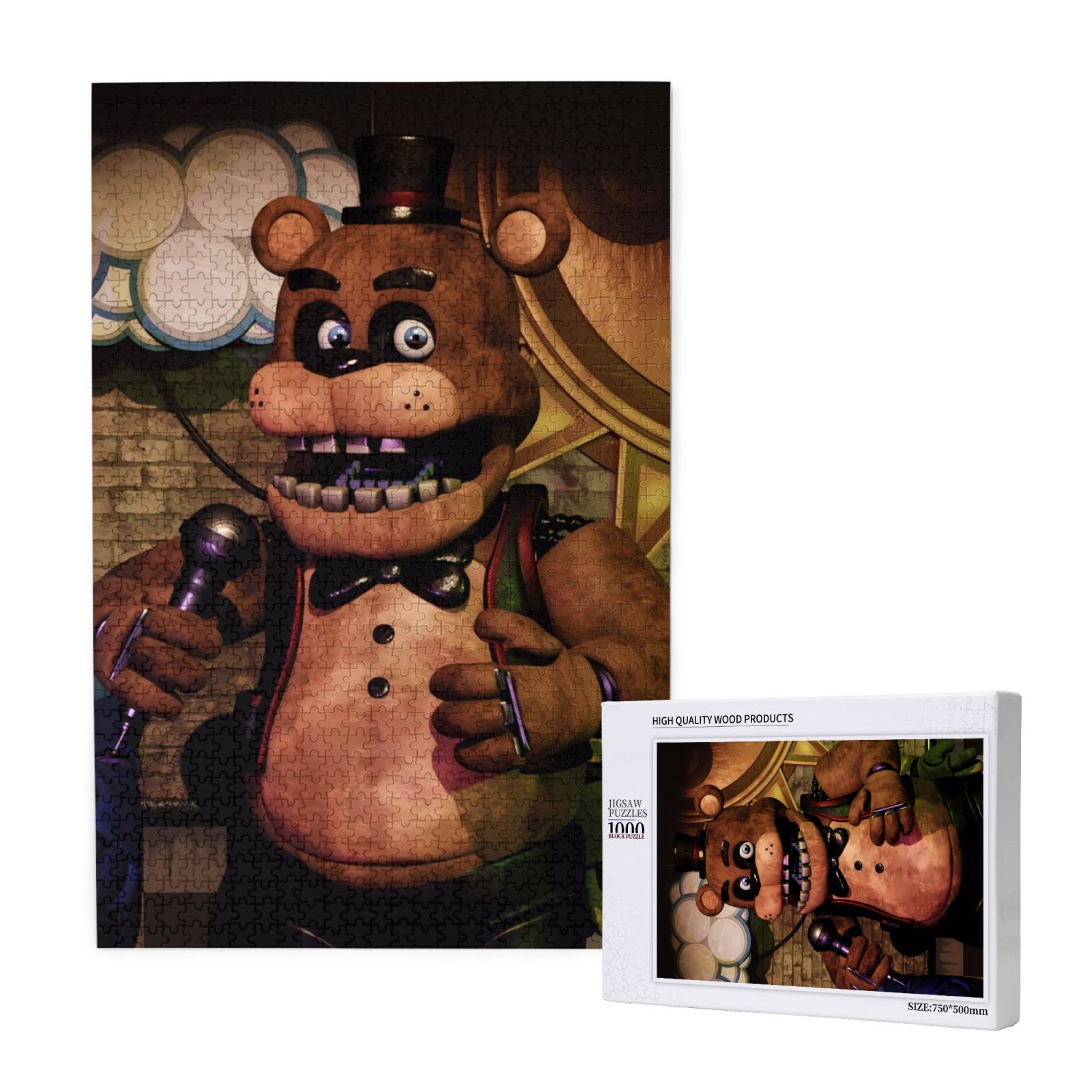 Saiise Five Nights At Freddy'S Print 1000 Jigsaw Puzzle for Adults and Family,Impossible Hard ...