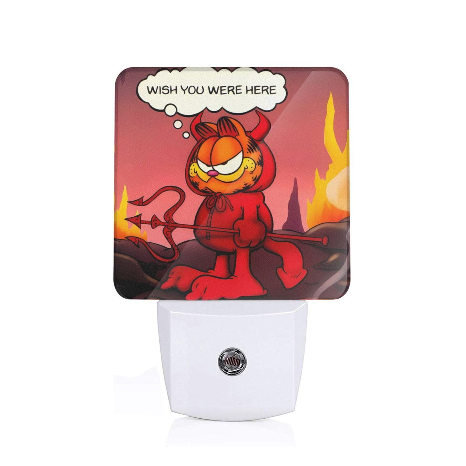 Saiise Garfield Print LED Night Light for Bathroom,Hallway,Bedroom,Kids ...