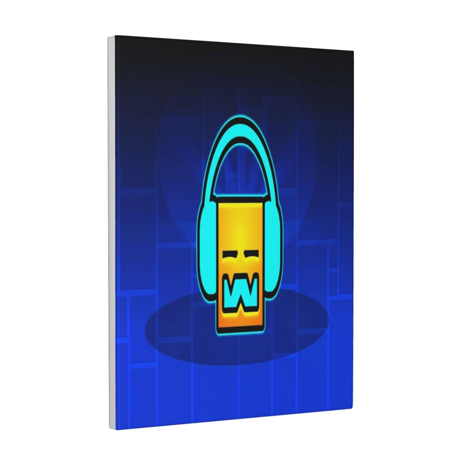 Saiise Geometry Dash Frameless Canvas Wall Art - Contemporary Abstract ...