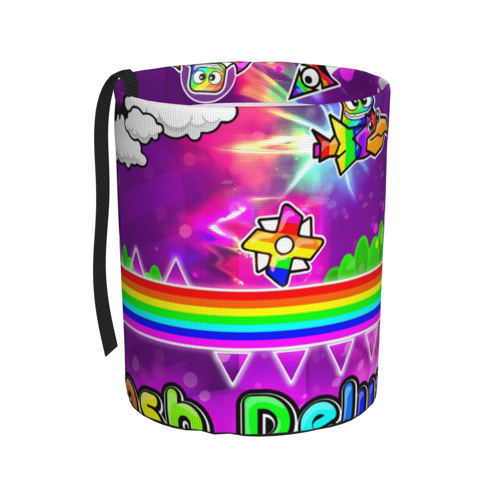 Saiise Geometry Dash Print Car Trash Can Bin for Back Seat Leak Proof ...