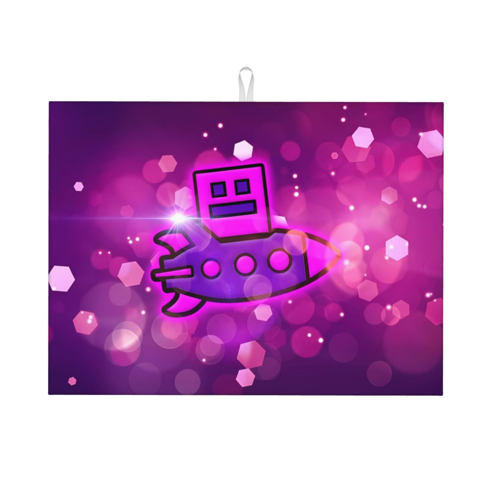 Saiise Geometry Dash Print Dish Drying Mat for Kitchen Counter Drying ...