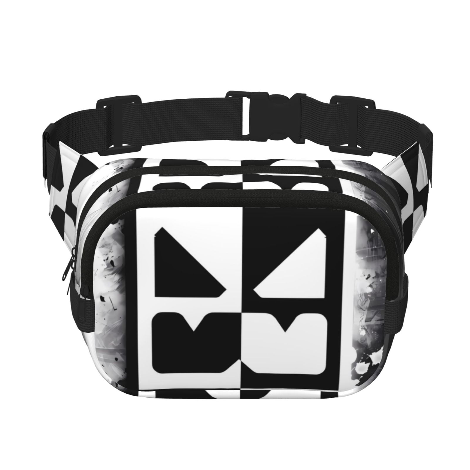 Saiise Geometry Dash Print Fanny Pack Crossbody Bag for Women and Men ...