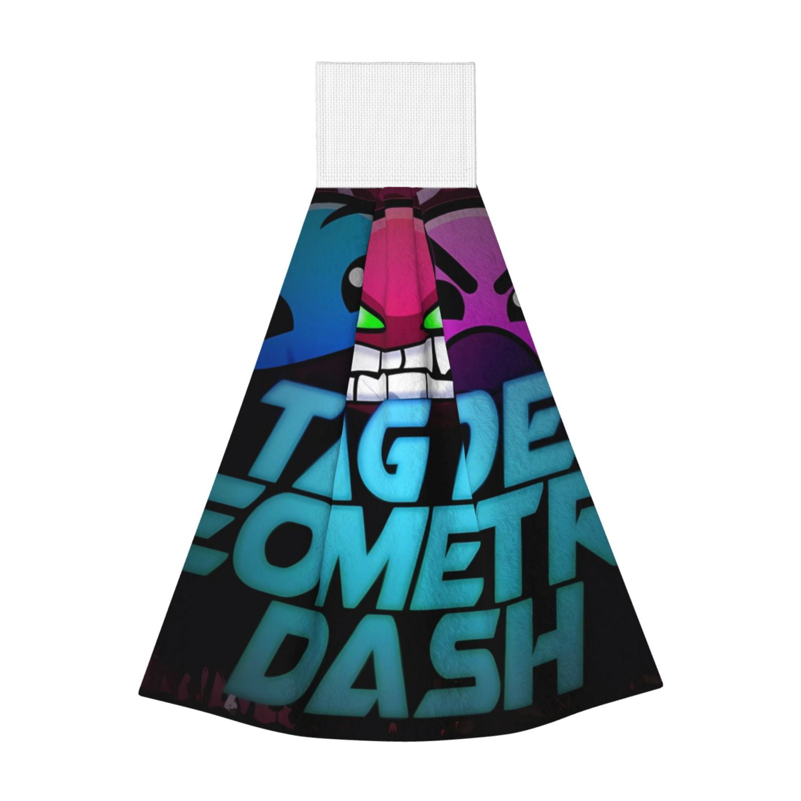 Saiise Geometry Dash Print Hanging Kitchen Towels Hand Towel Loop Dish ...