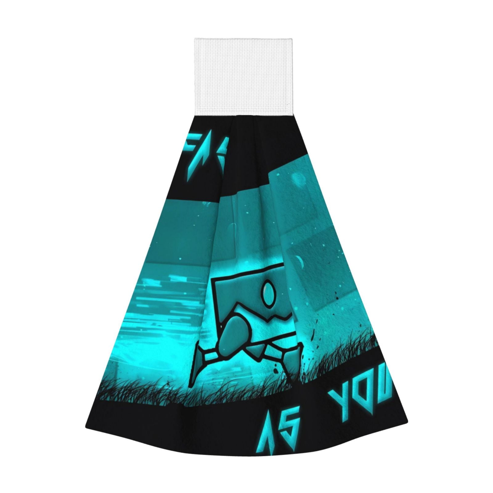 Saiise Geometry Dash Print Hanging Kitchen Towels Hand Towel Loop Dish ...