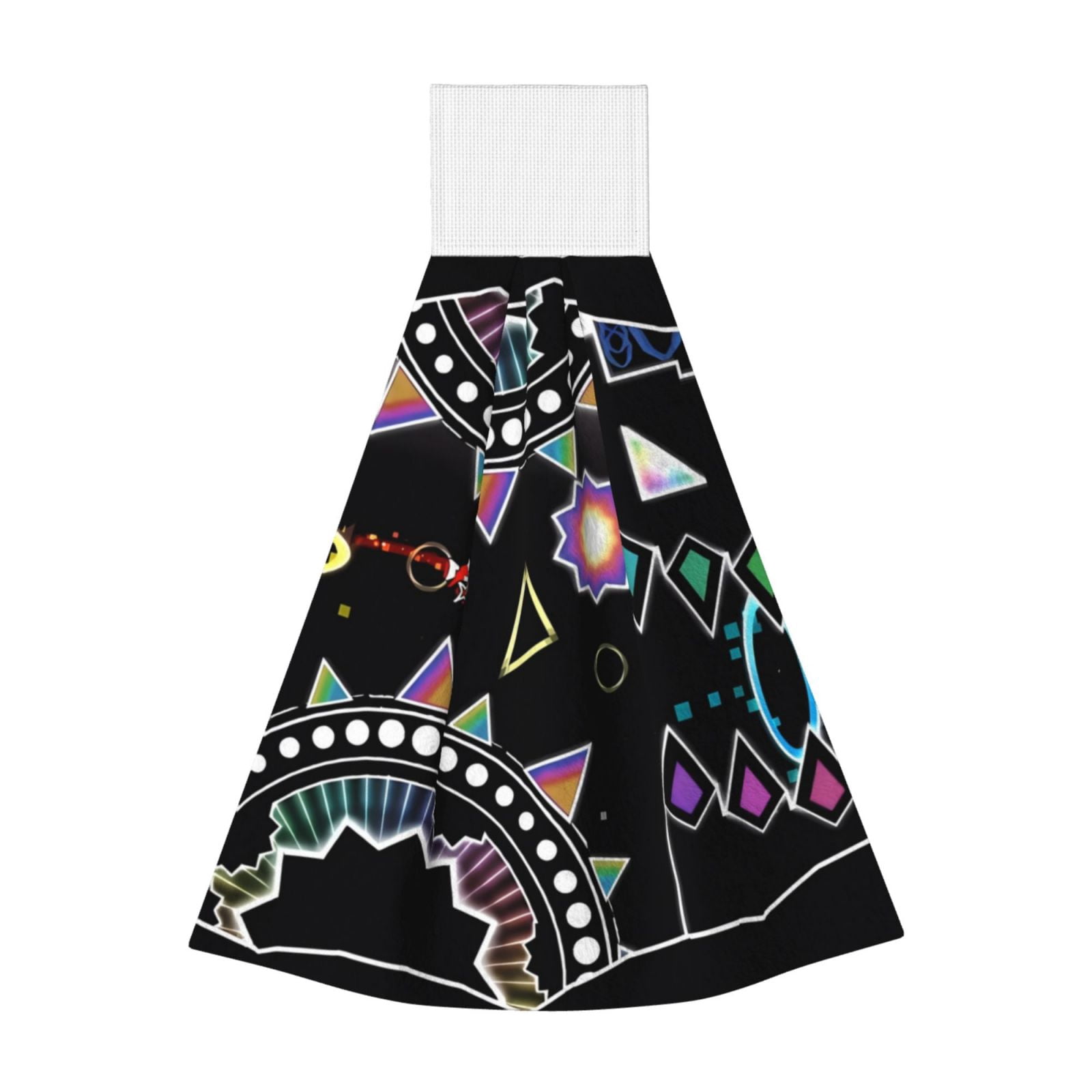 Saiise Geometry Dash Print Hanging Kitchen Towels Hand Towel Loop Dish ...