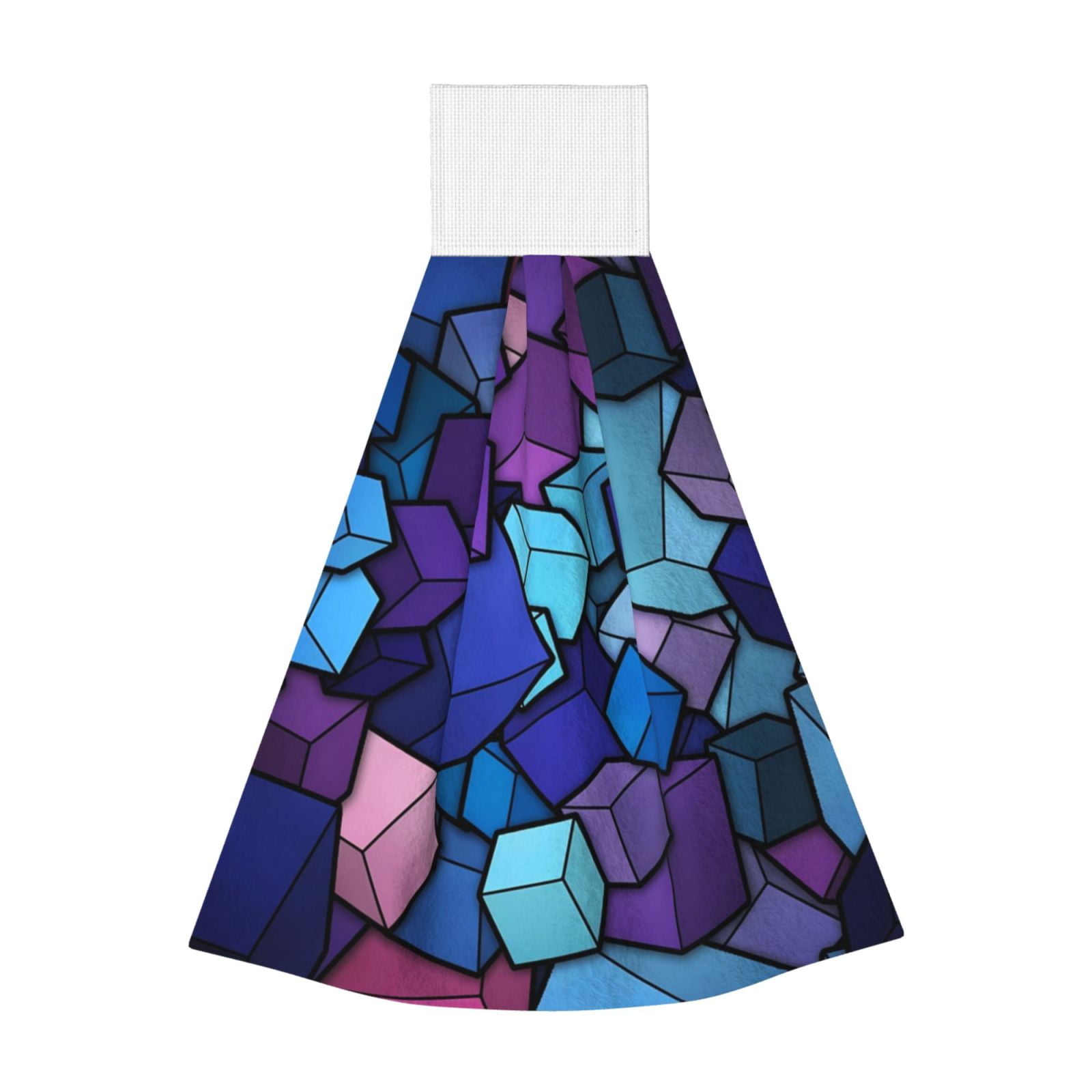 Saiise Geometry Dash Print Hanging Kitchen Towels Hand Towel Loop Dish ...