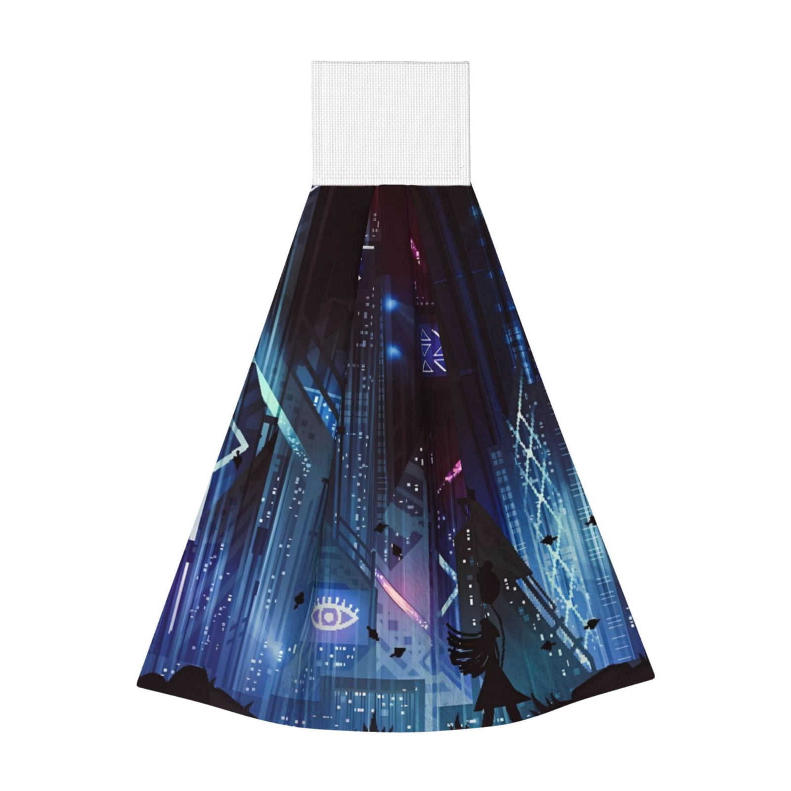 Saiise Geometry Dash Print Hanging Kitchen Towels Hand Towel Loop Dish ...