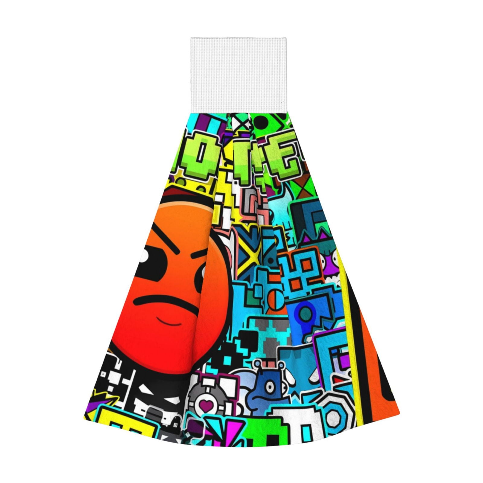 Saiise Geometry Dash Print Hanging Kitchen Towels Hand Towel Loop Dish ...