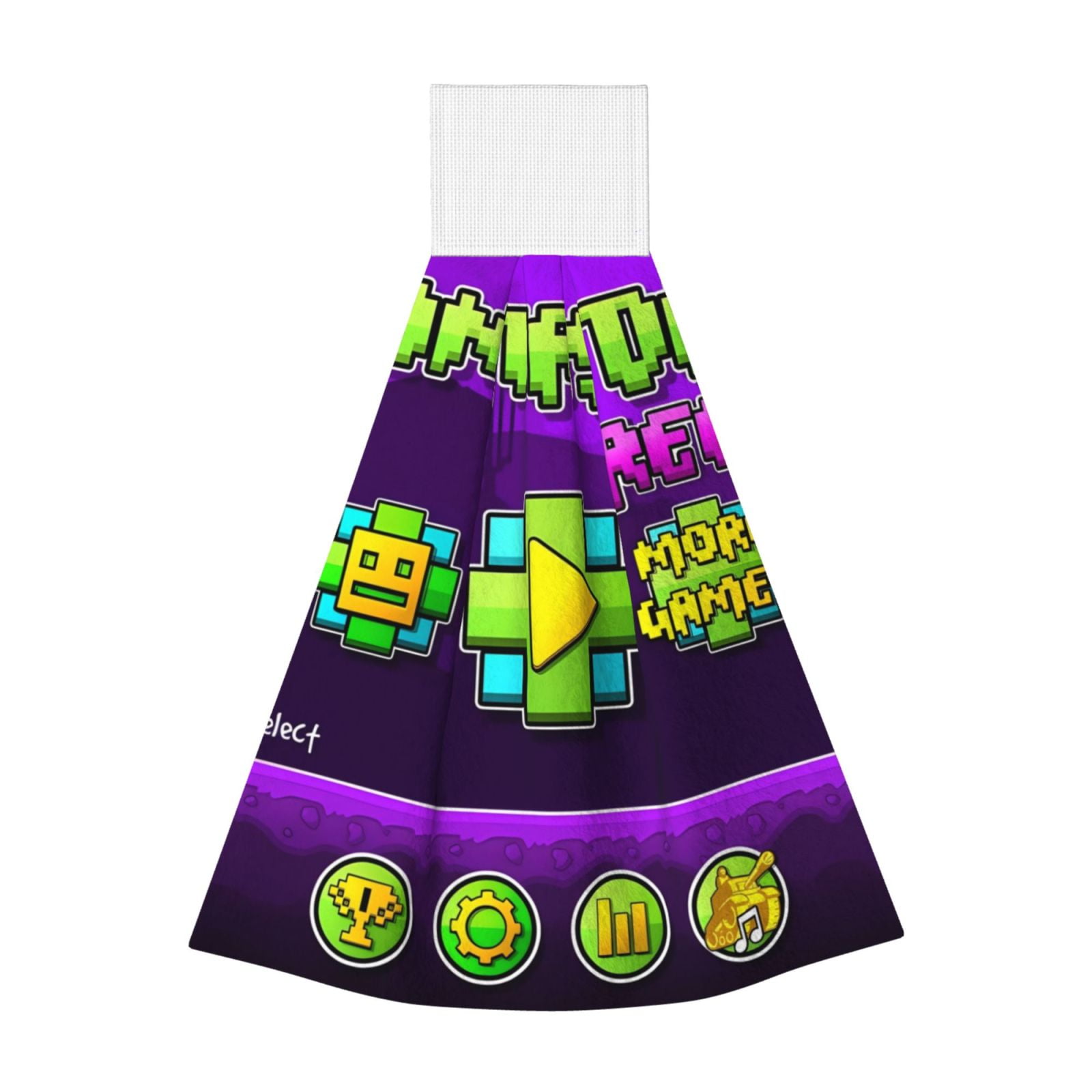 Saiise Geometry Dash Print Hanging Kitchen Towels Hand Towel Loop Dish ...