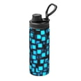 Saiise Geometry Dash Print Insulated Water Bottle with Straw,Sports ...