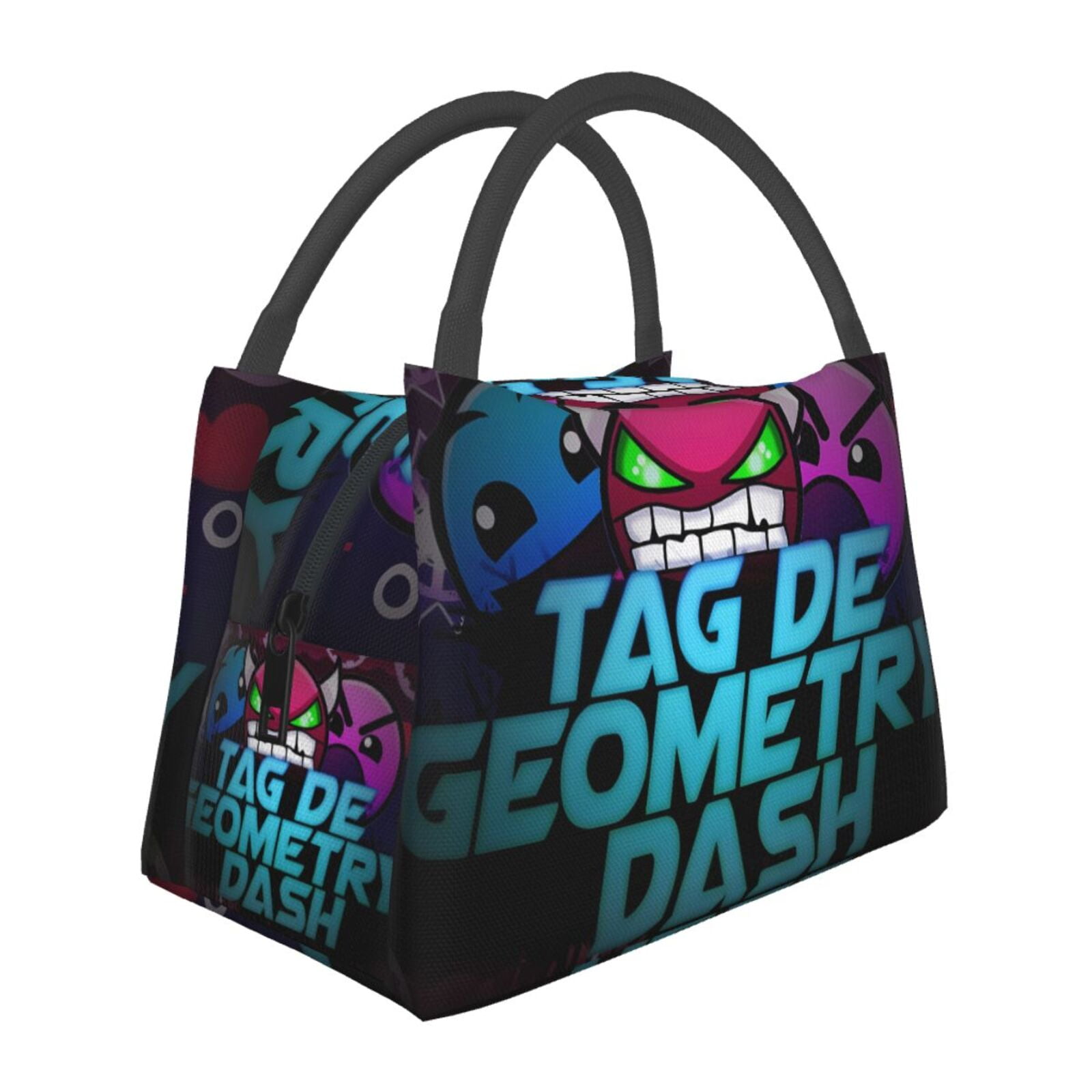 Saiise Geometry Dash Print Lunch Bag for Women & Men Adult Insulated ...