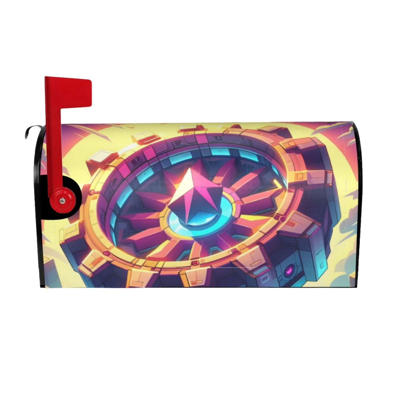 Saiise Geometry Dash Print Mailbox Covers Magnetic Letter Post Box ...