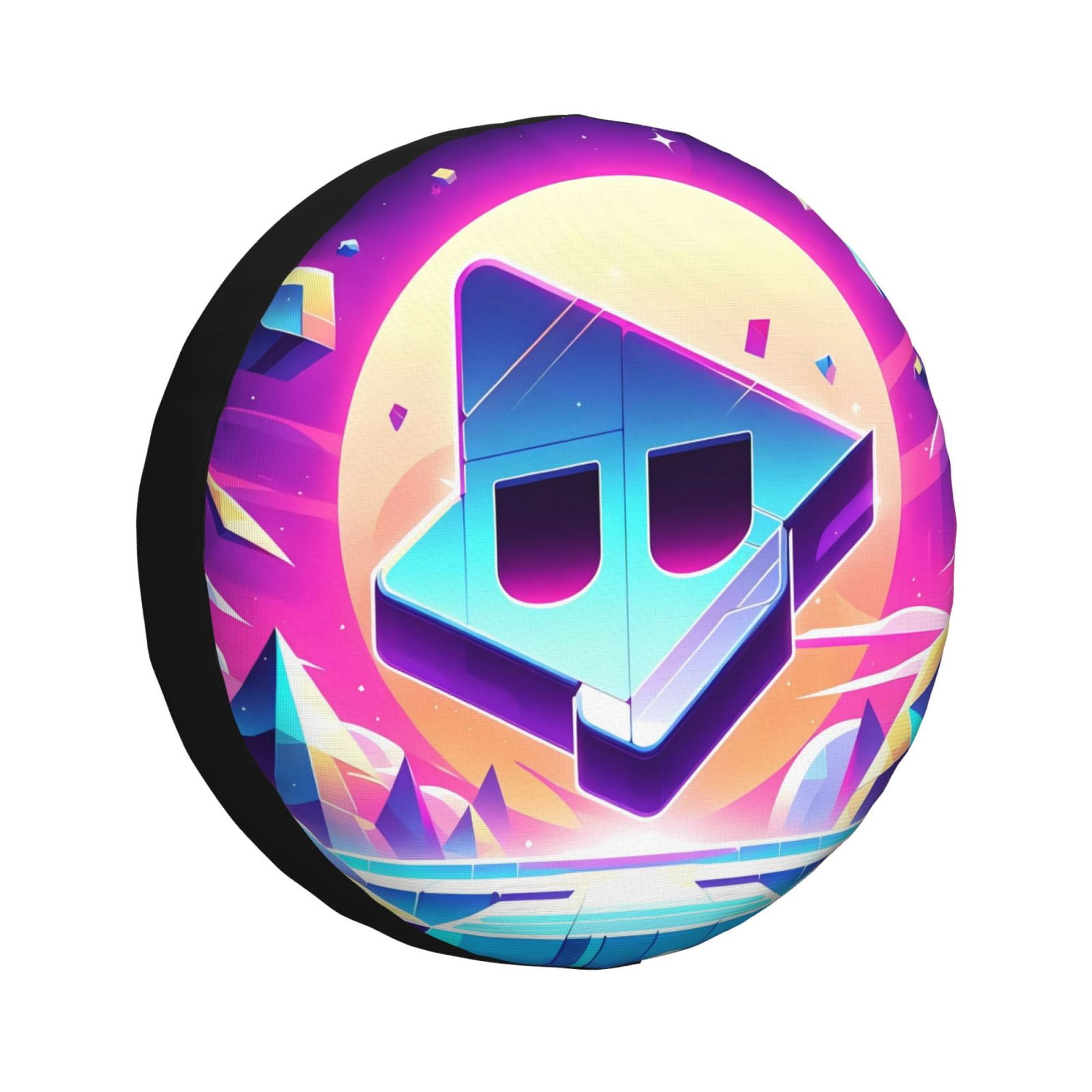 Saiise Geometry Dash Print Rv Spare Tire Cover Wheel Tire Cover for ...