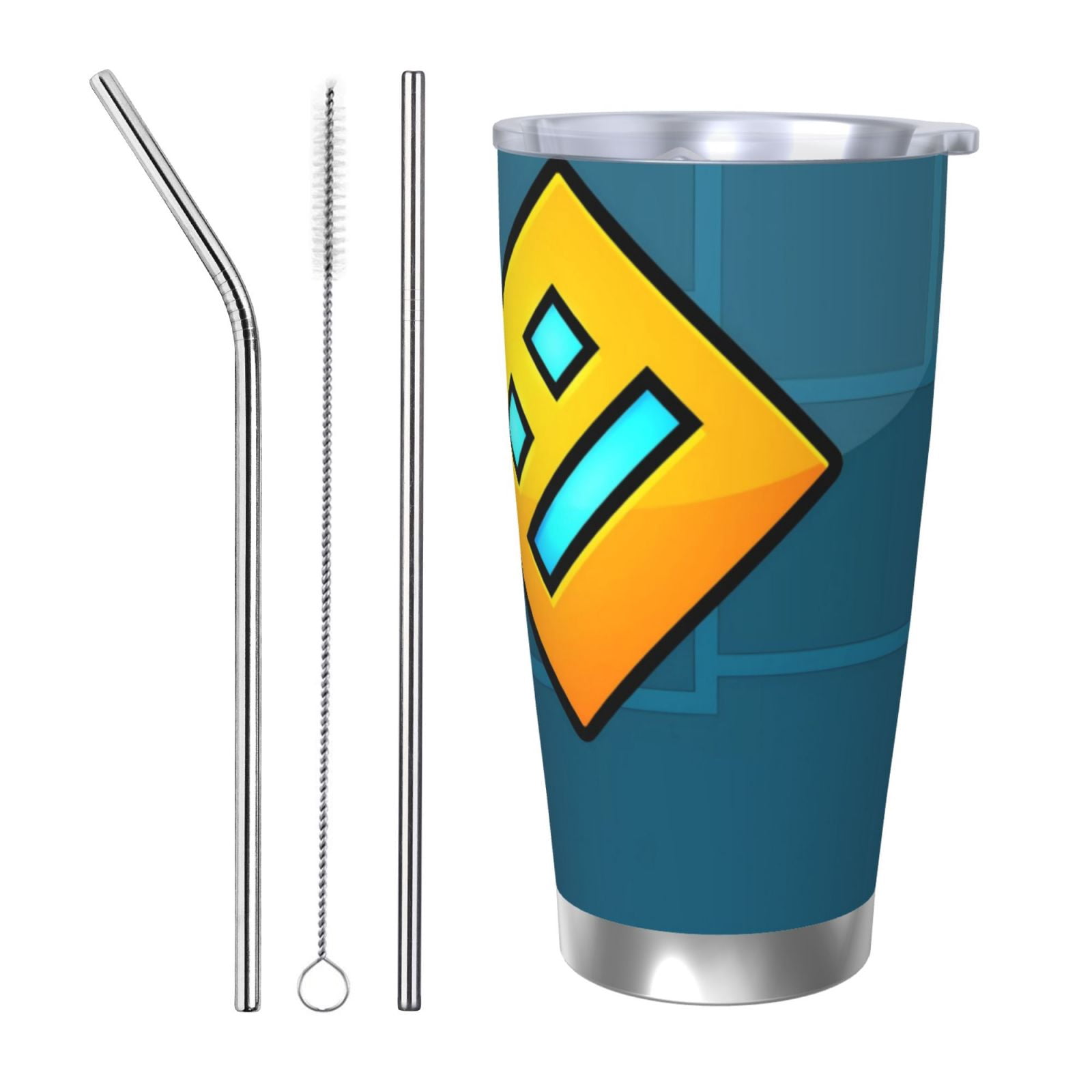 Saiise Geometry Dash Print Tumbler 20 Oz Stainless Steel Vacuum ...