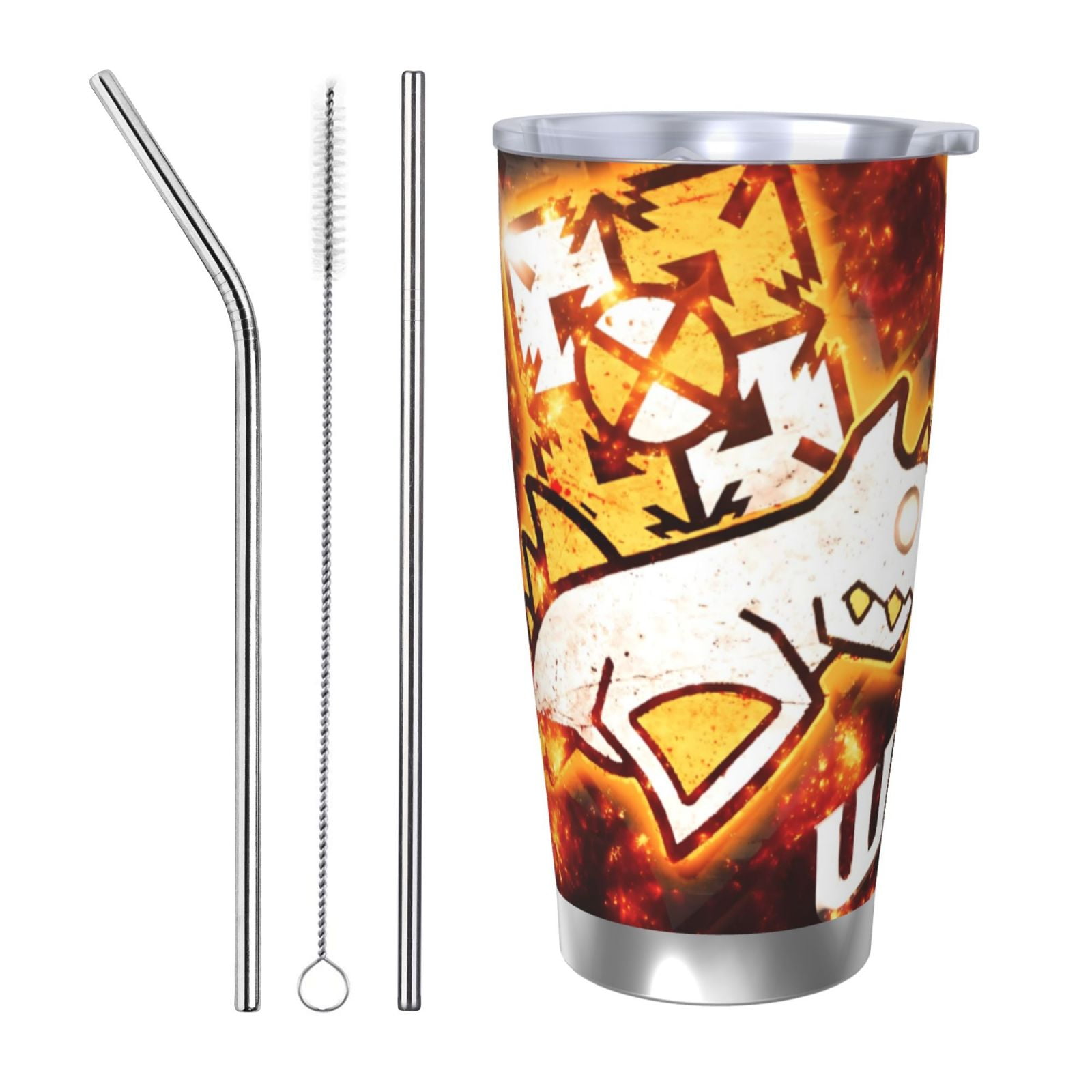 Saiise Geometry Dash Print Tumbler 20 Oz Stainless Steel Vacuum ...