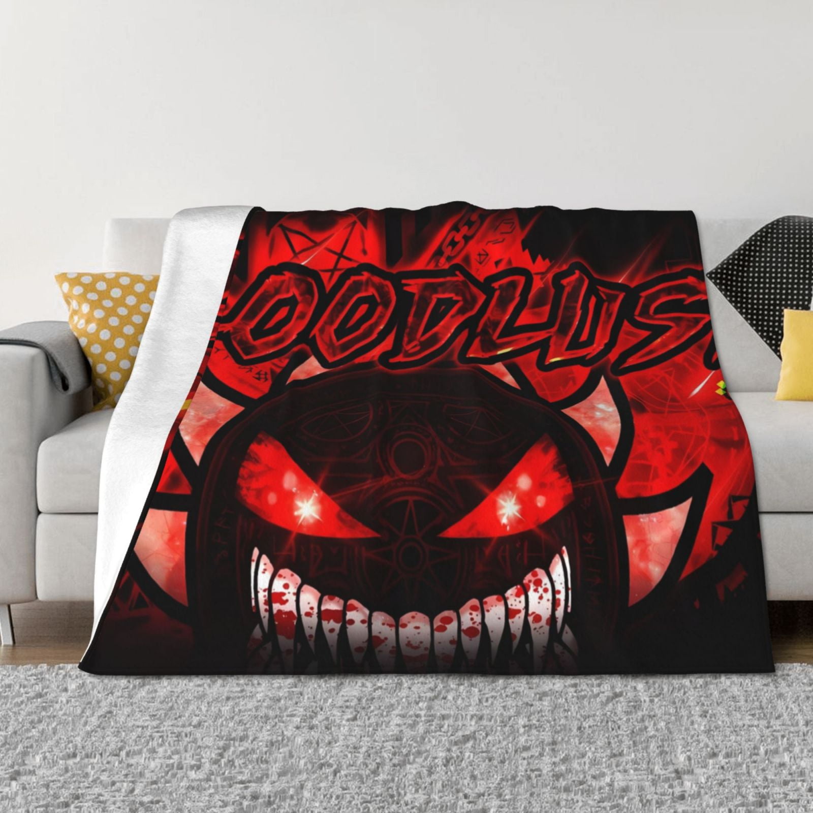 Saiise Geometry Dash Throw Blanket 40"x30" ,Soft Lightweight Cozy All ...