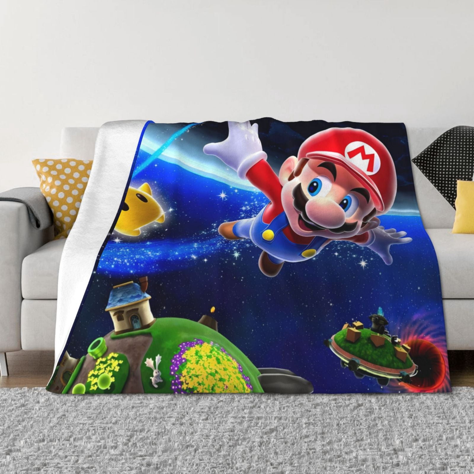 Saiise Mario Ac Throw Blanket 50"x40" ,Soft Lightweight Cozy All Season ...