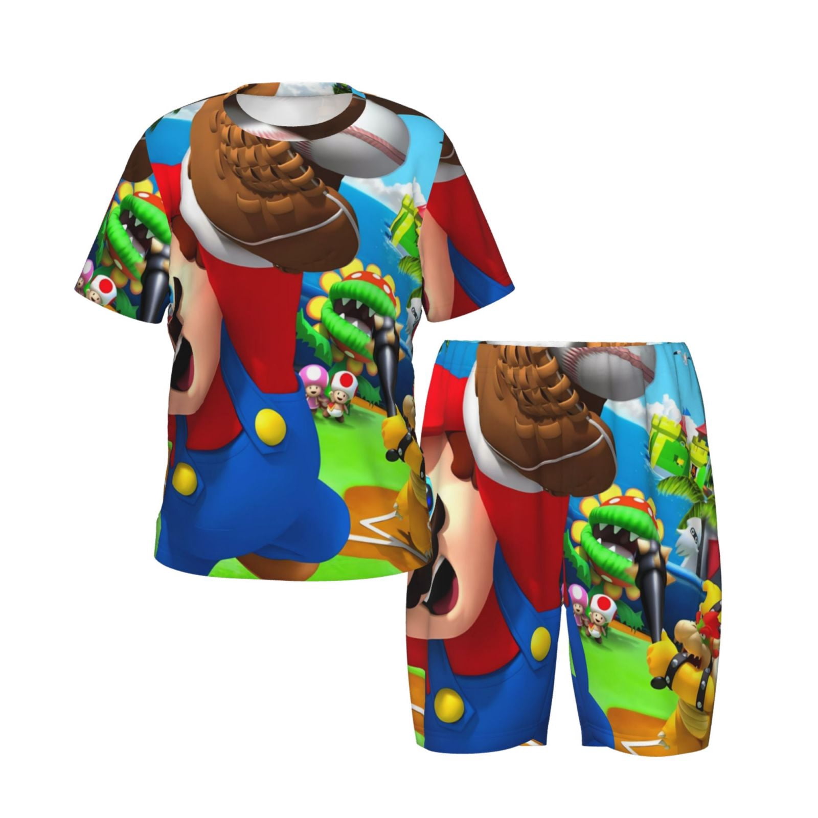 Saiise Mario L 2-Piece Cozy Pamas For Little/Big Childern Short Sleeves ...