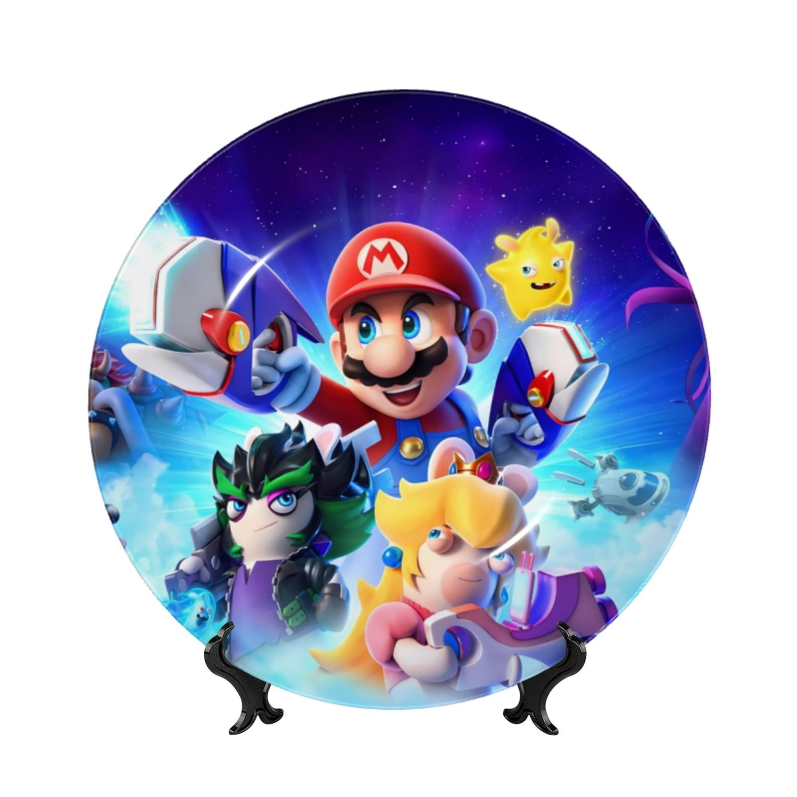 Saiise Mario Print Bone China Decorative Plate Ceramic Decorative ...