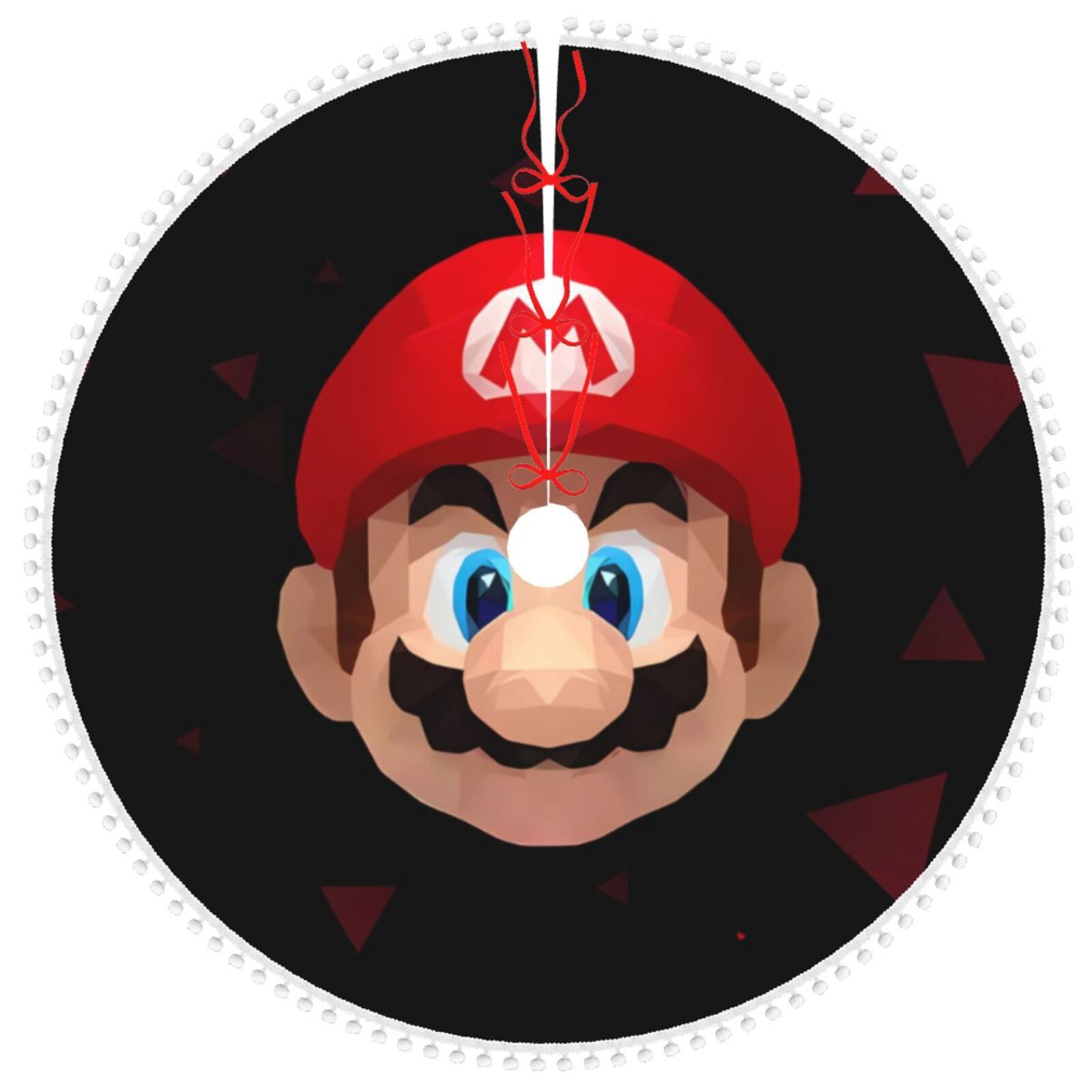 Saiise Mario Print Christmas Tree Skirt for Christmas Tree Holiday Home ...