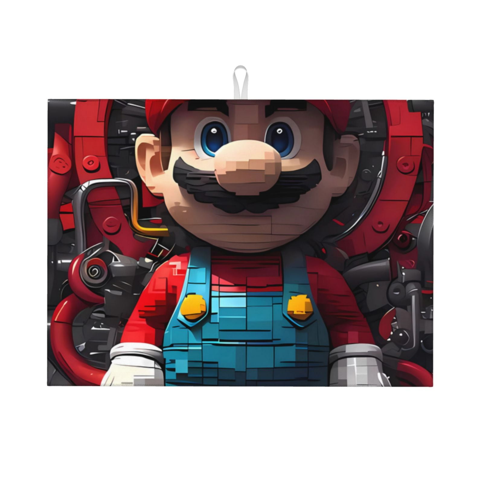 Saiise Mario Print Dish Drying Mat for Kitchen Counter Drying Mats ...